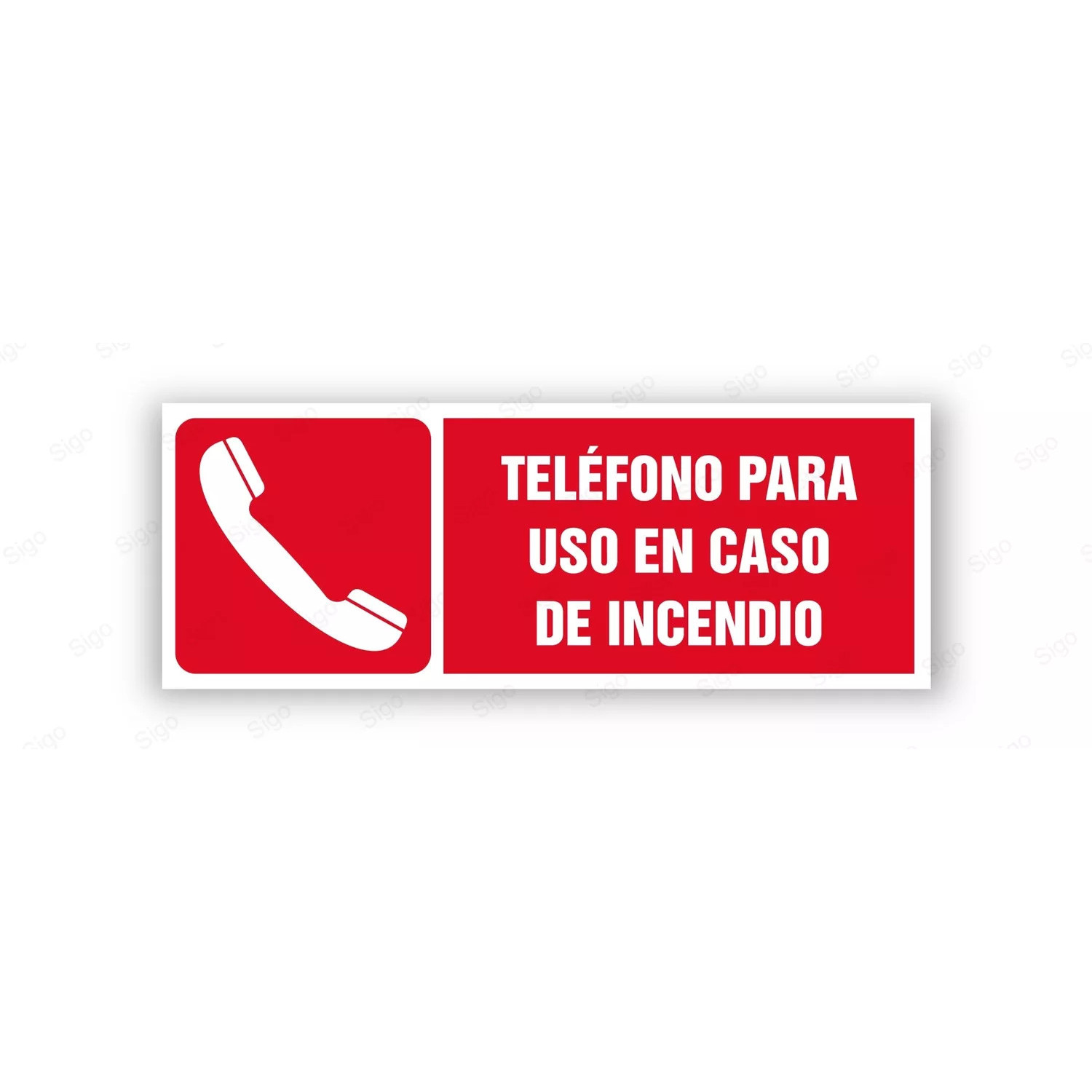 Rótulo Contra Incendios - Teléfono para uso en caso de incendio | Cod ...