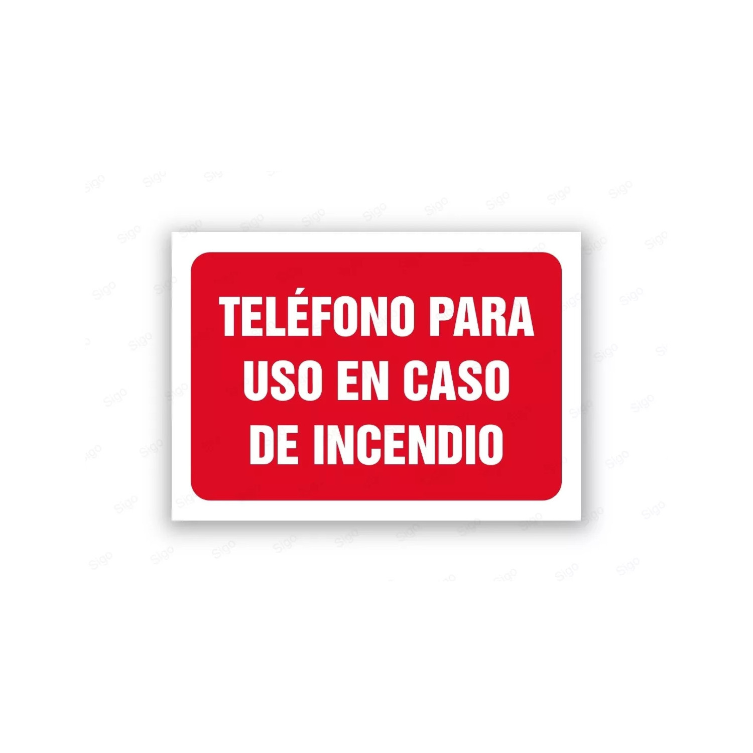 Rótulo Contra Incendios - Teléfono para uso en caso de incendio | Cod ...