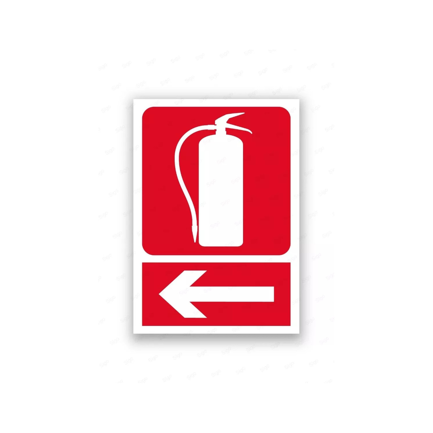 Rótulo Contra Incendios - Extintor flecha izquierda | Cod. CI- 861