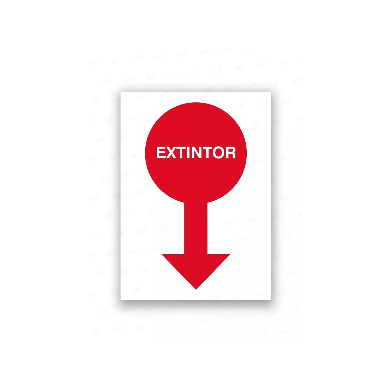 Rótulo Contra Incendios - Señal de localización extintor | Cod. CI- 909