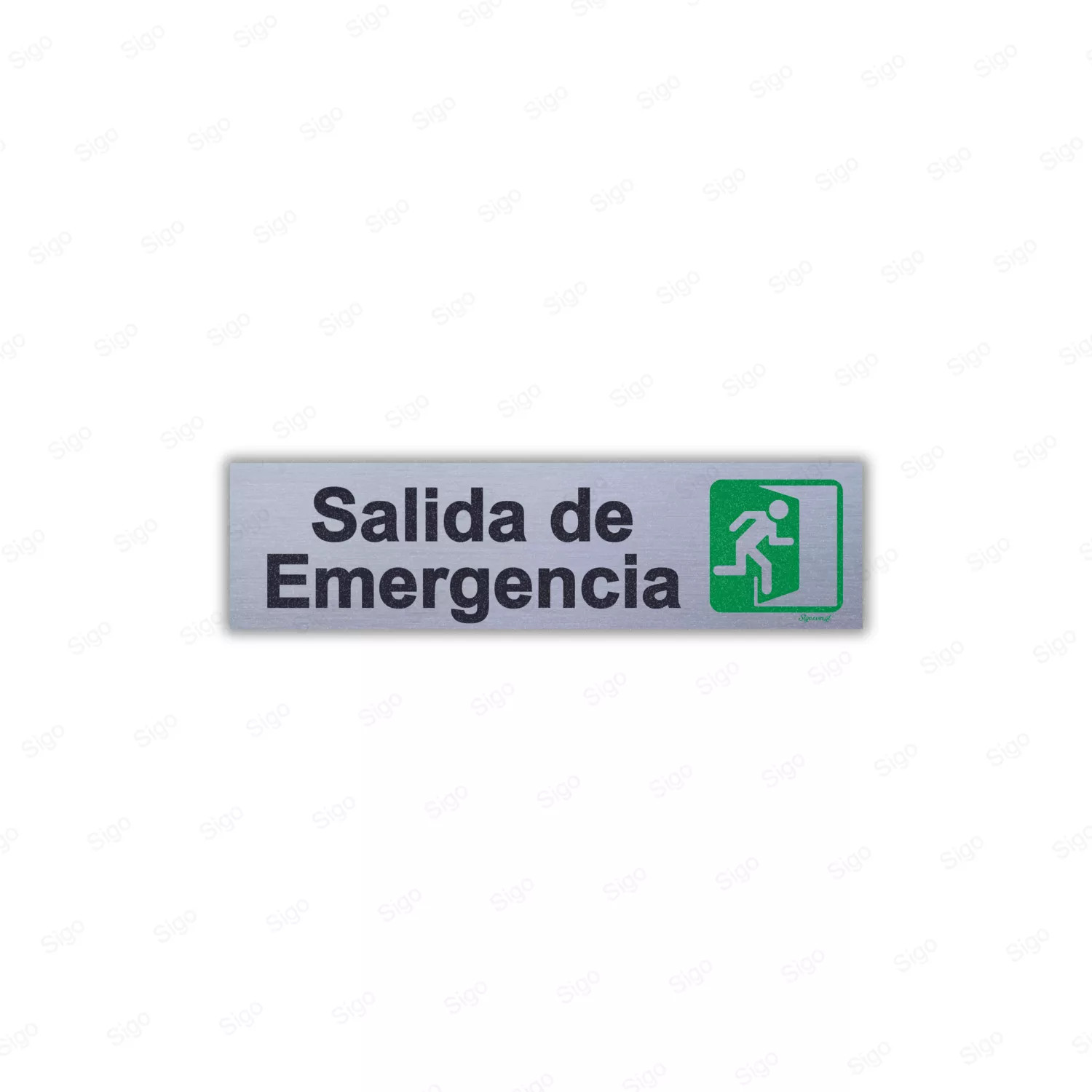Rotulo Aluminio Salida De Emergencia