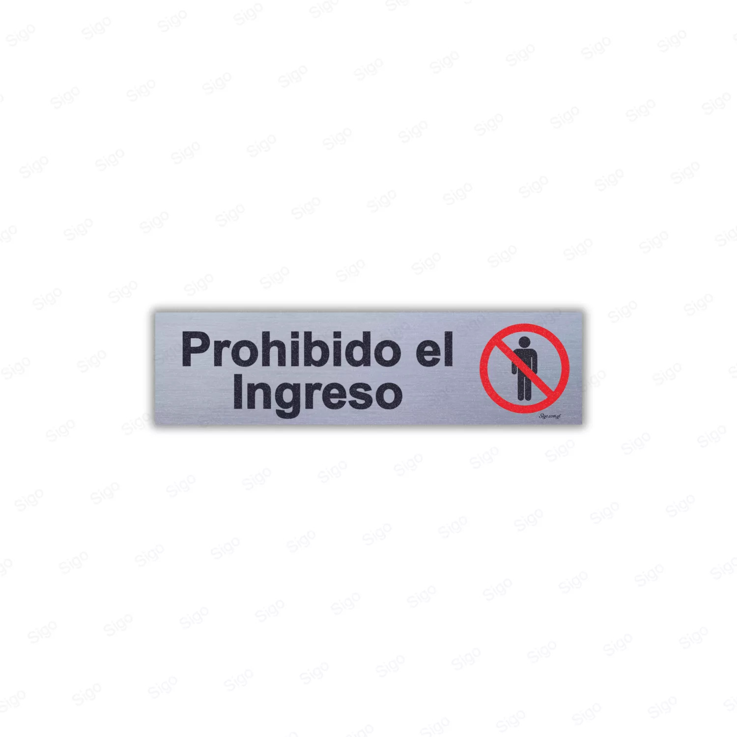 Rotulo Aluminio Prohibido El Ingreso