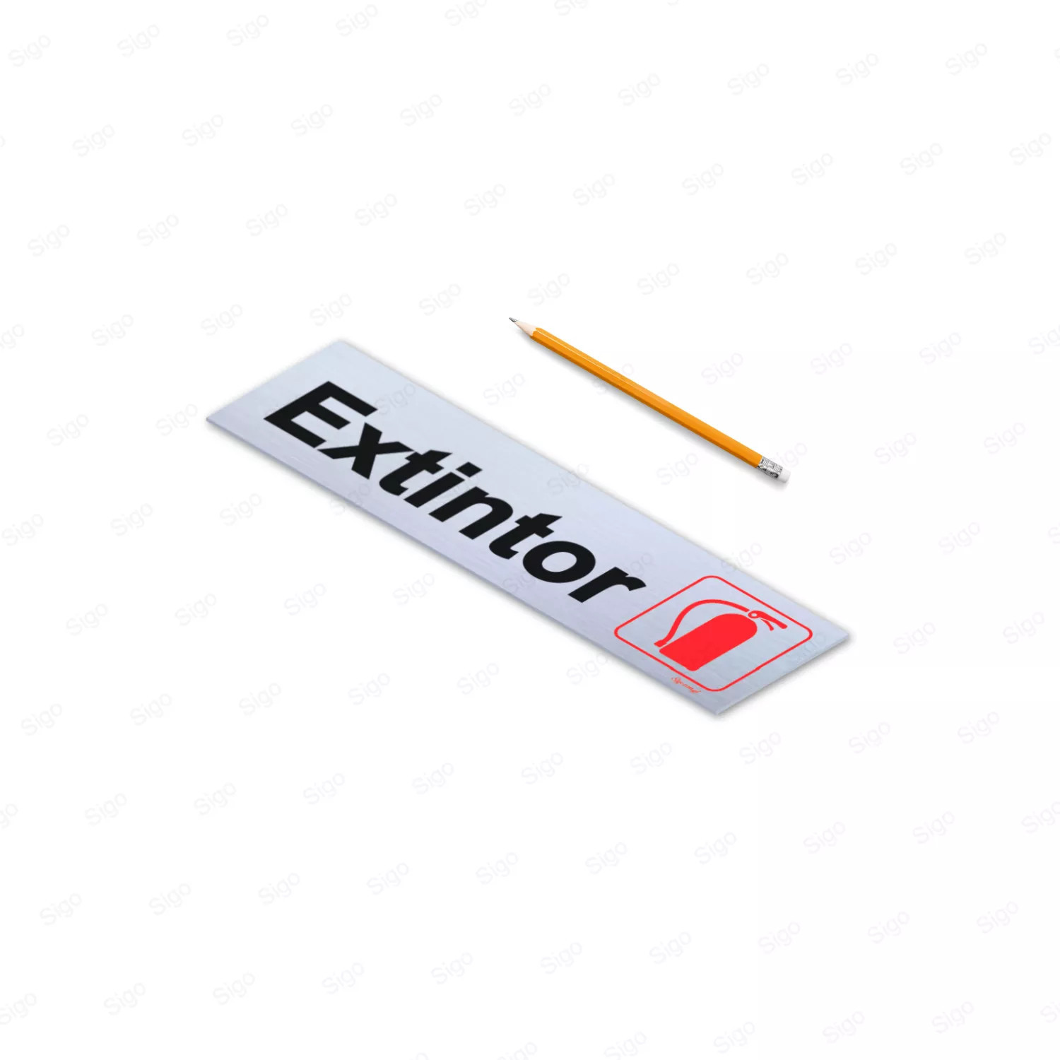 Rotulo Extintor Aluminio Horizontal