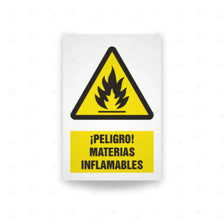 Rótulo de Atención - Peligro materias inflamables | Cod. AD - 405