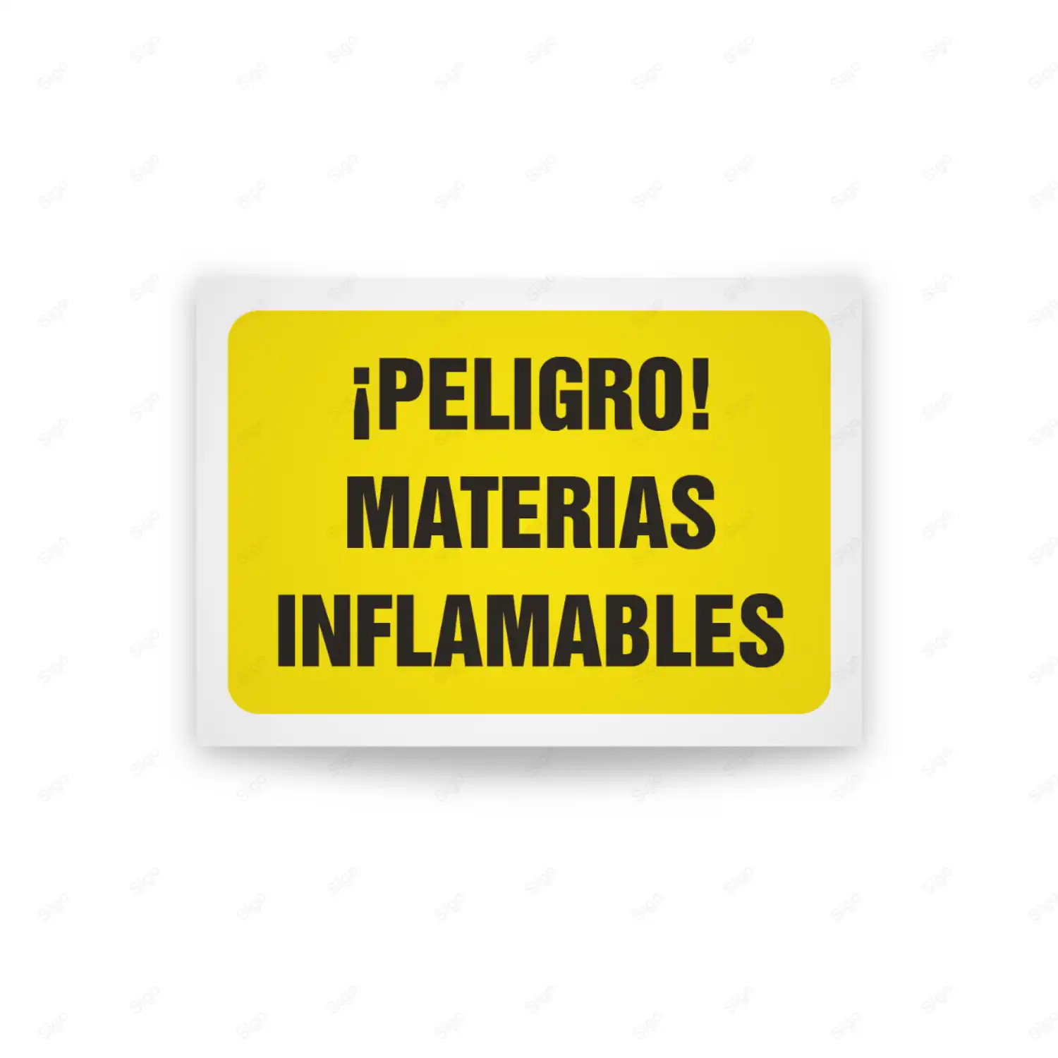 Rótulo de Atención - Peligro materias inflamables | Cod. AD - 407