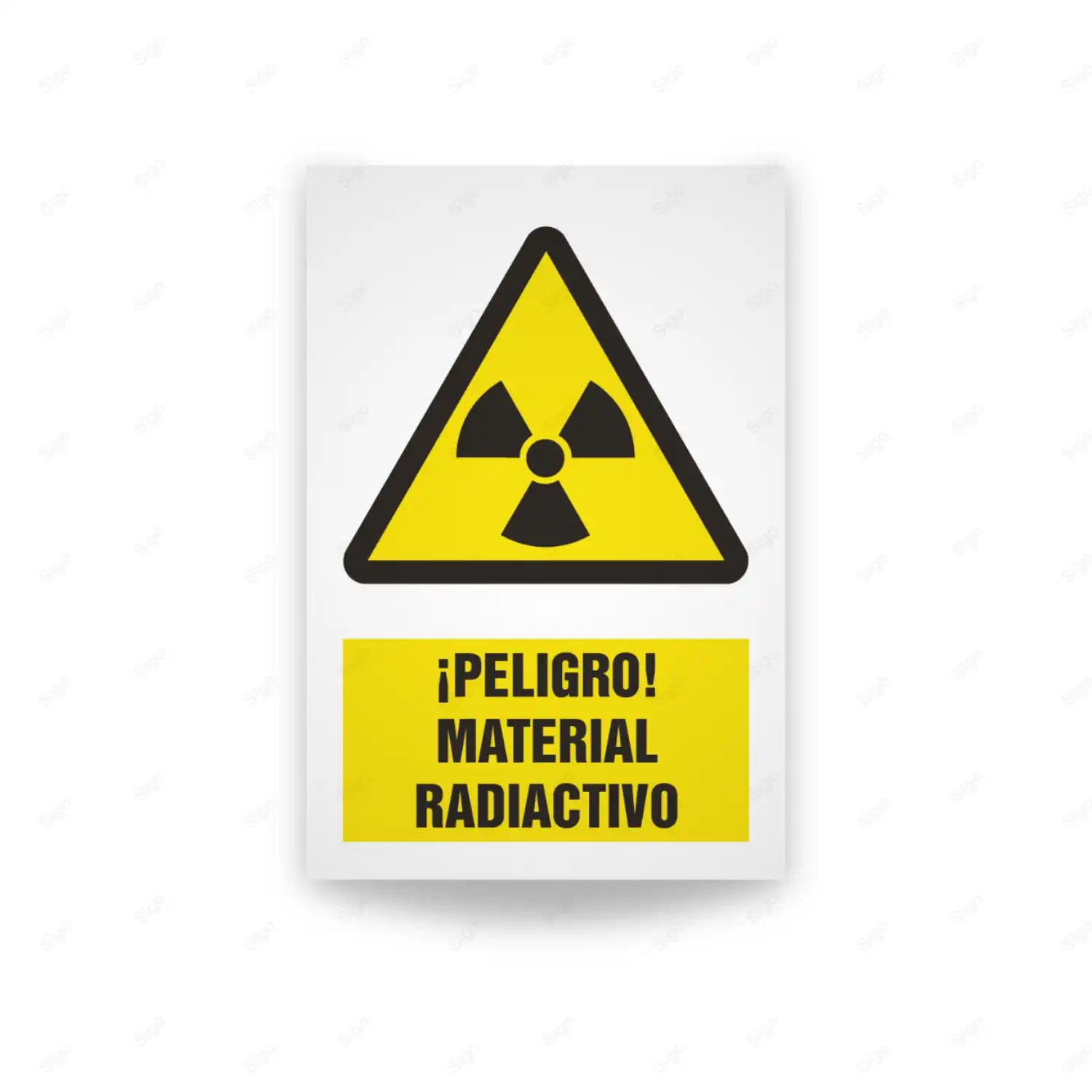 Rótulo de Atención - Peligro material radiactivo| Cod. AD - 456