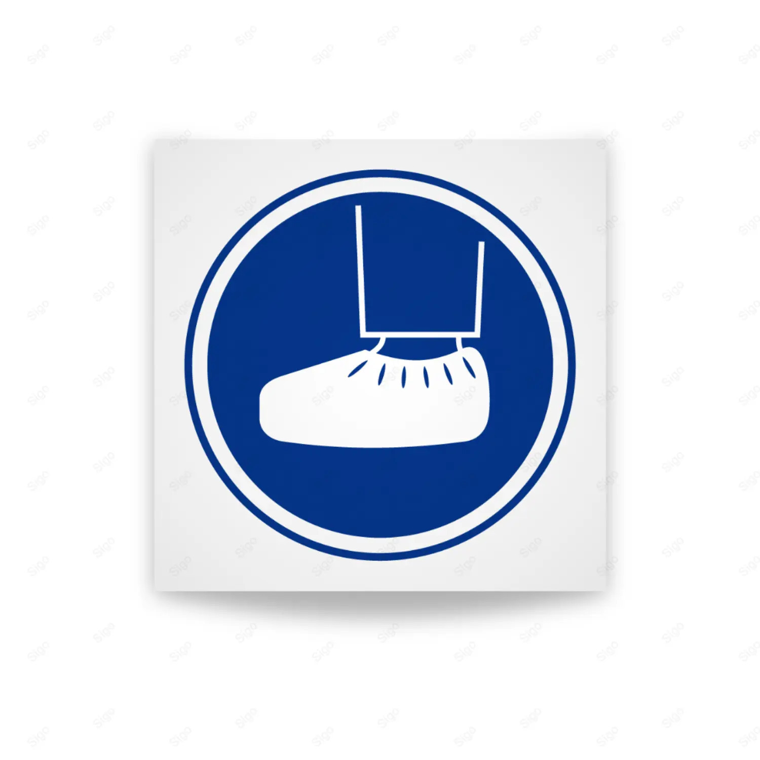 Rótulo de Obligación - Uso obligatorio de calzas | Cod. OB-494