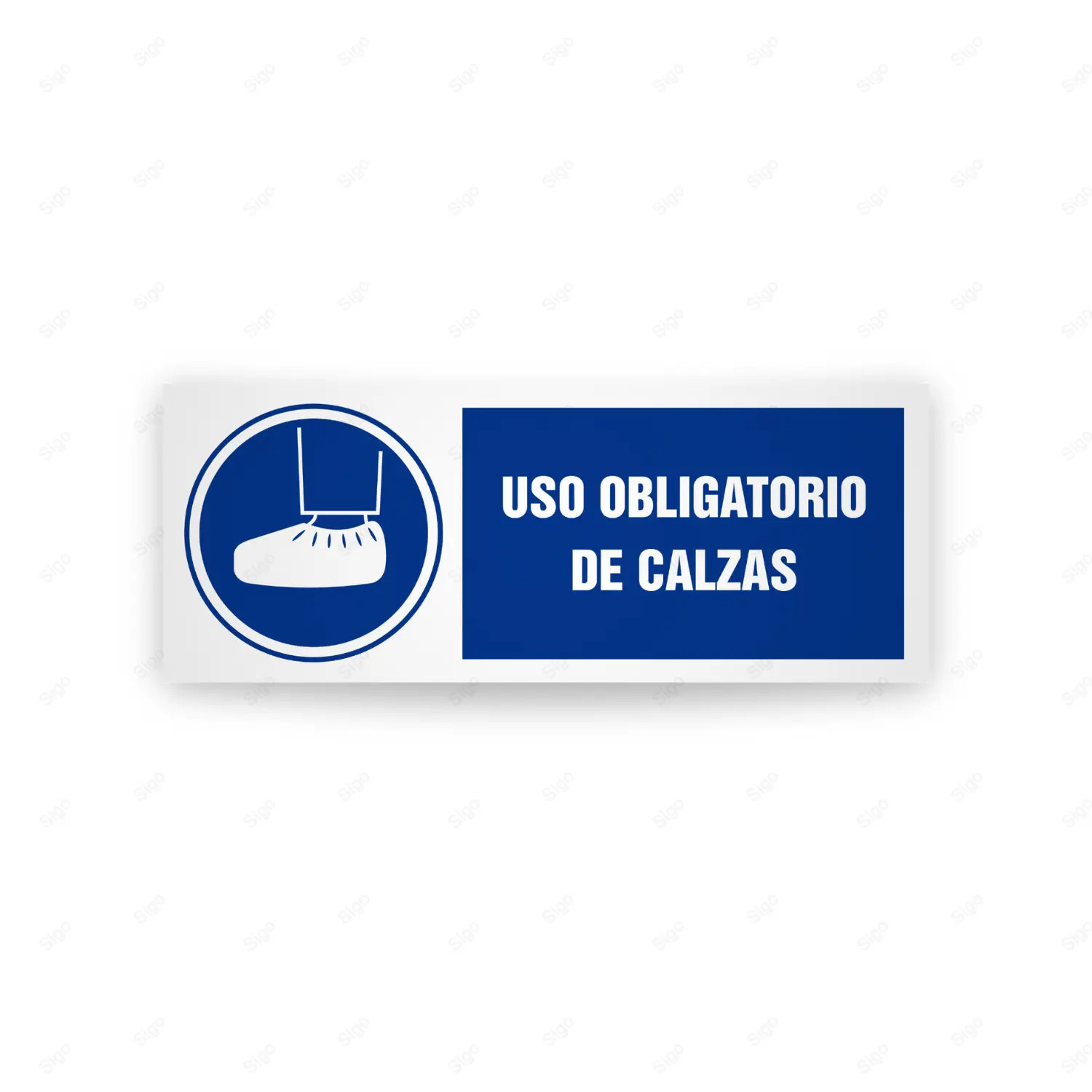Rótulo de Obligación - Uso obligatorio de calzas| Cod. OB-496