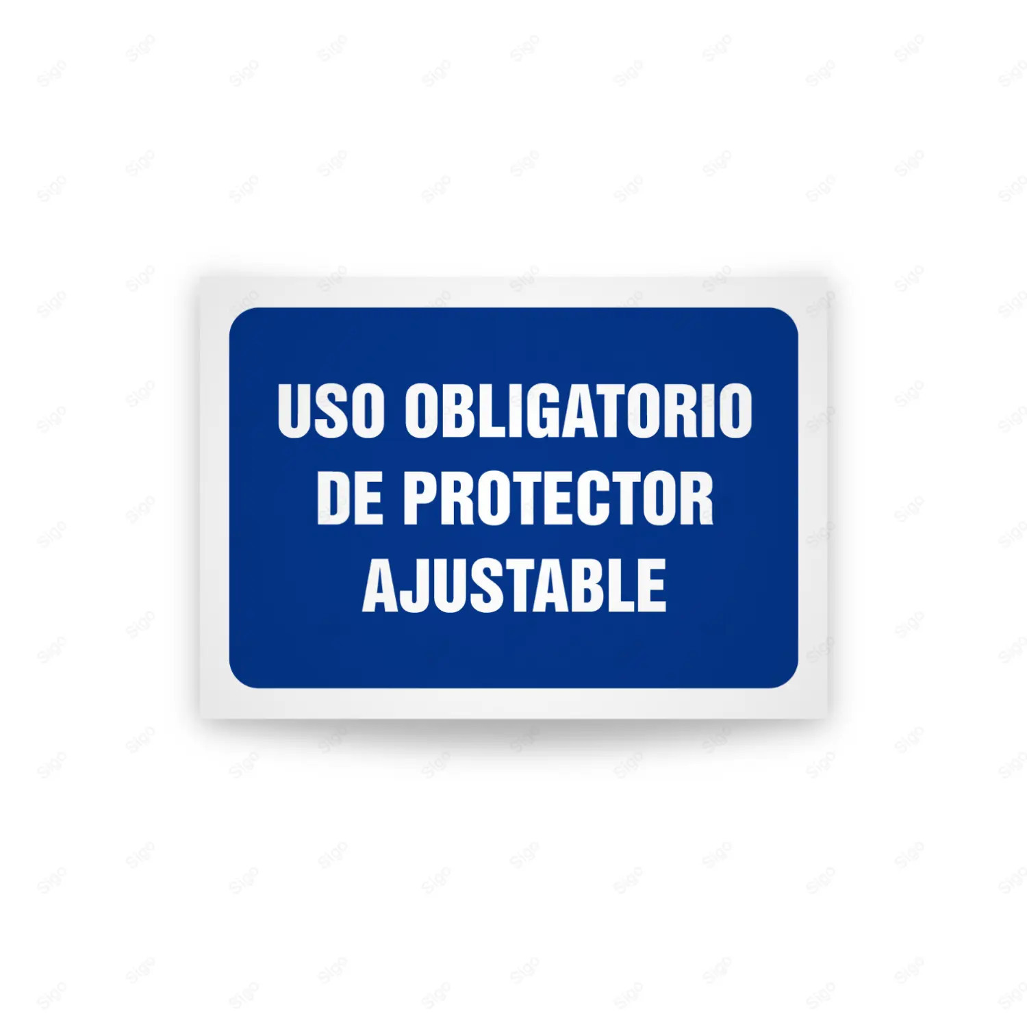 Rótulo de Obligación - Uso obligatorio de protector ajustable | Cod. OB-533
