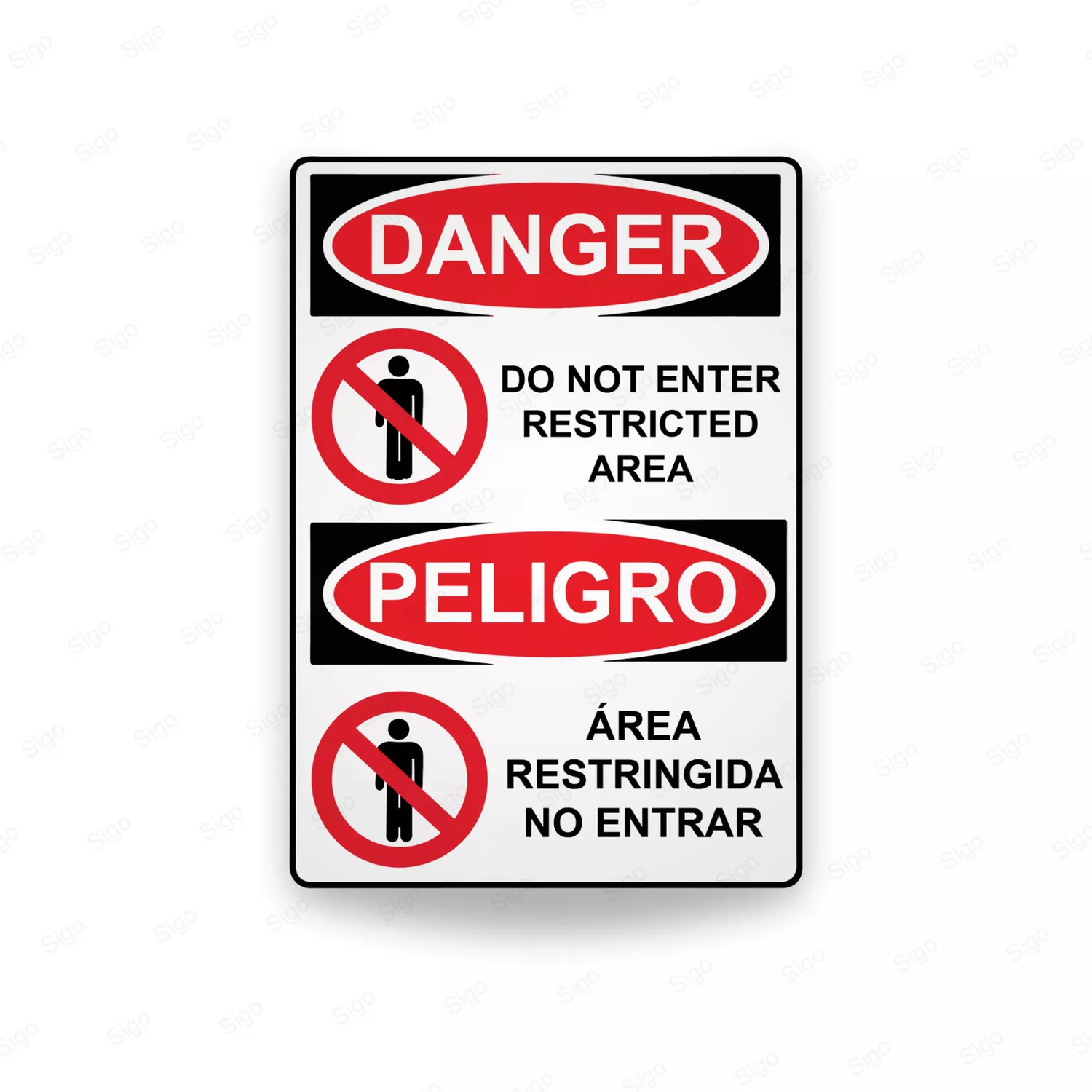 Rótulo de Peligro - Área restringida no entrar | Cod. PEL - 38