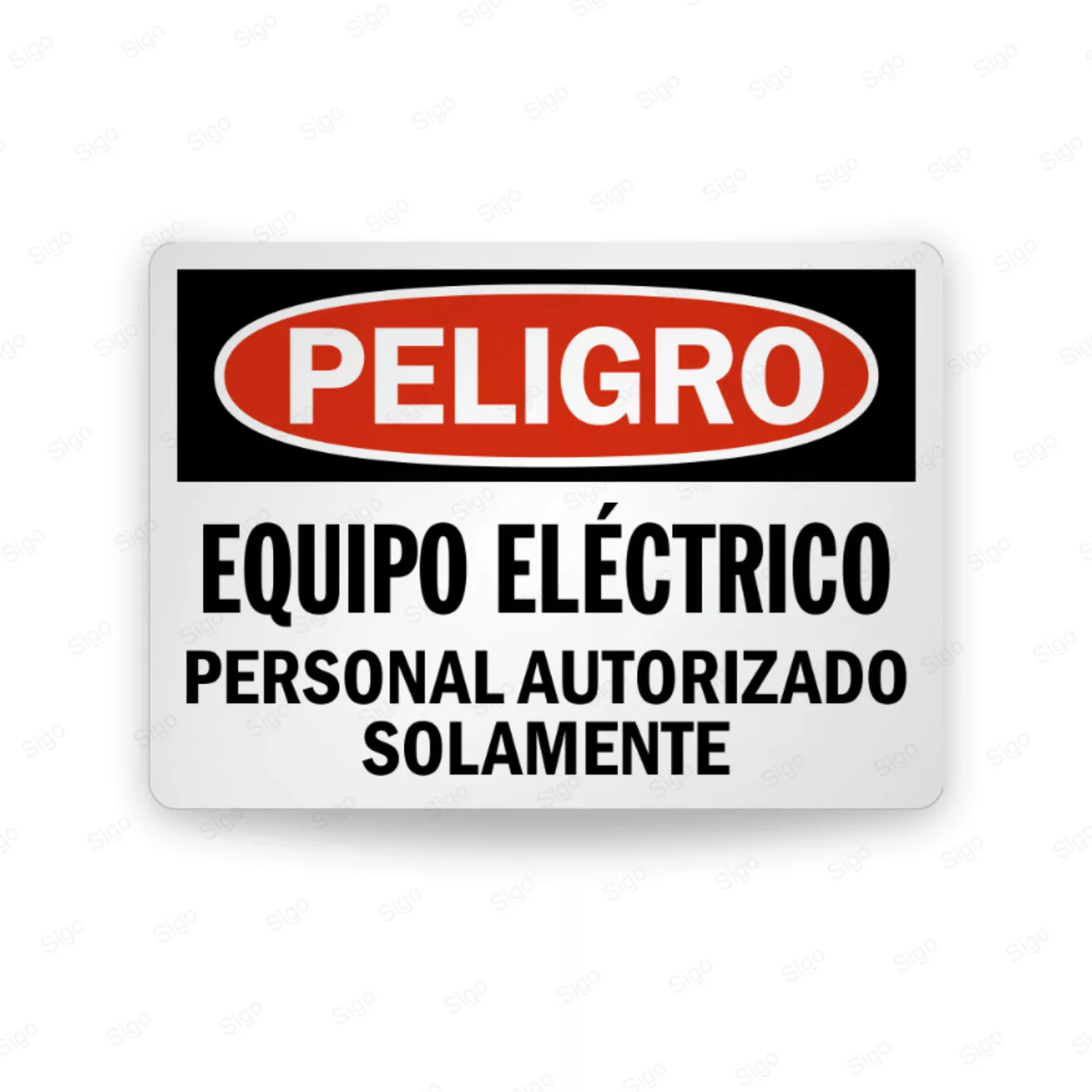 Rótulo de Peligro - Equipo eléctrico| Cod. PEL - 80
