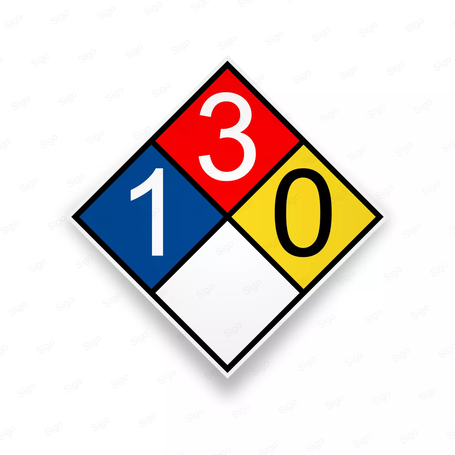 Rombo de seguridad Gasolina NFPA - Gasolina | 1 - 3 - 0