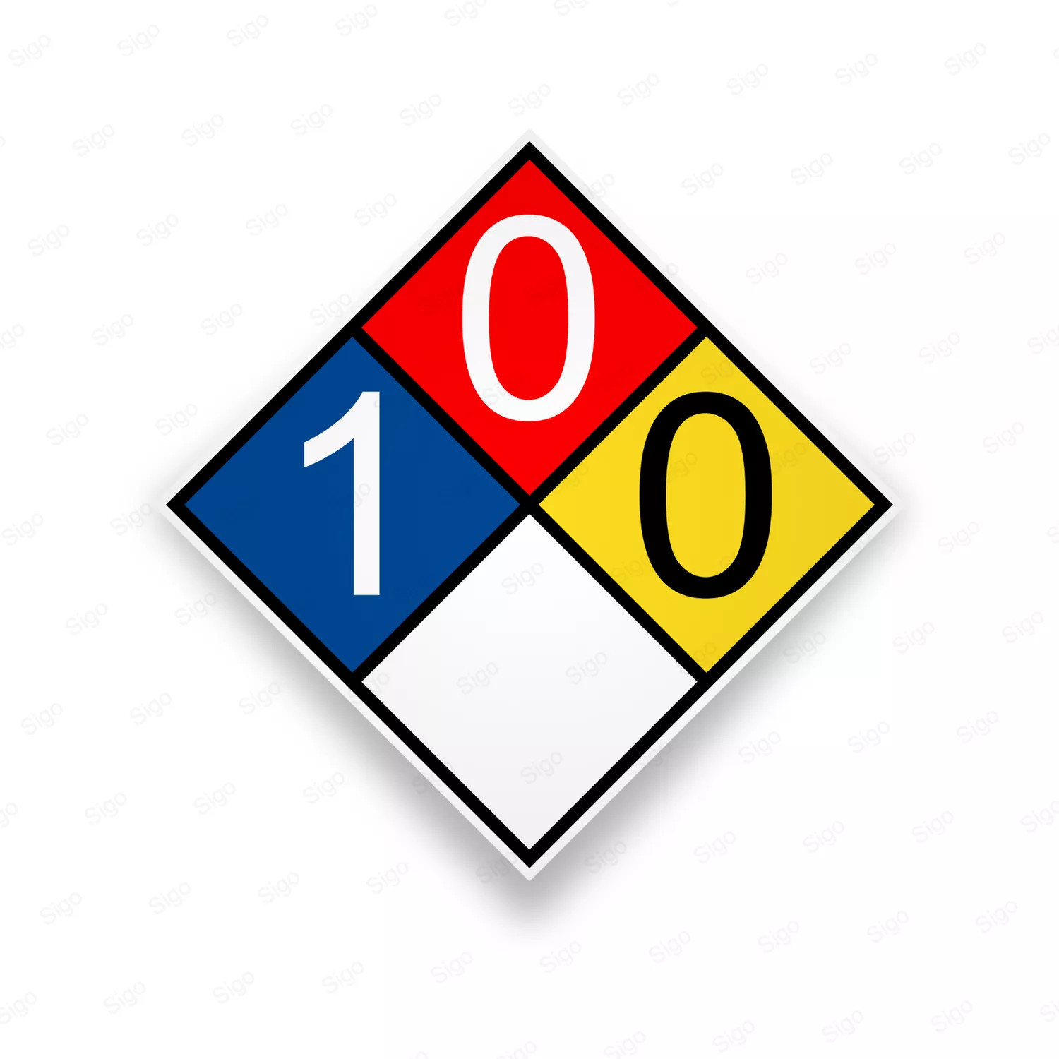 Rombo NFPA - Cloruro de Sodio | 1 - 0 - 0