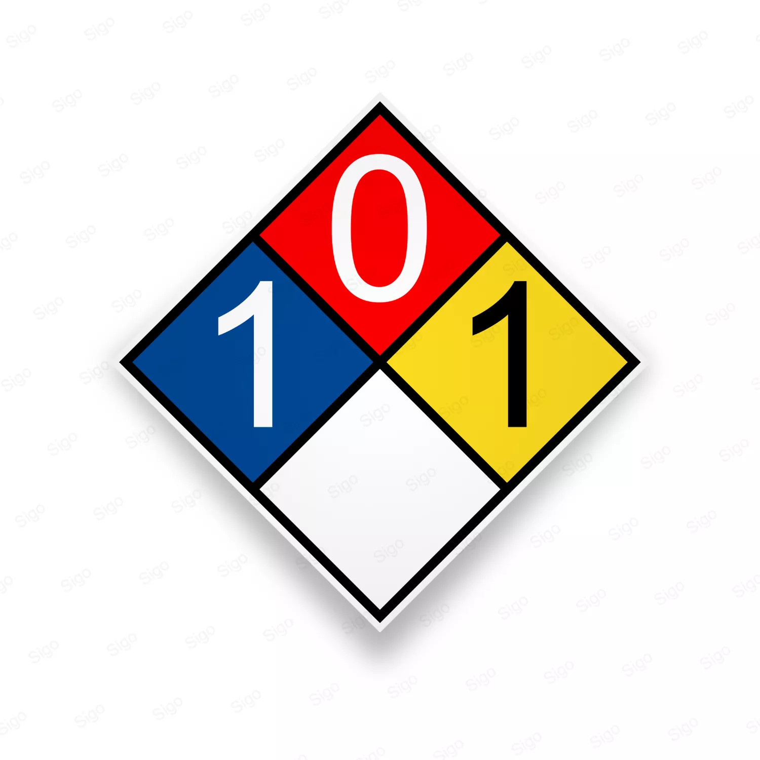 Rombo NFPA - Sulfato de Cobre | 1 - 0 - 1