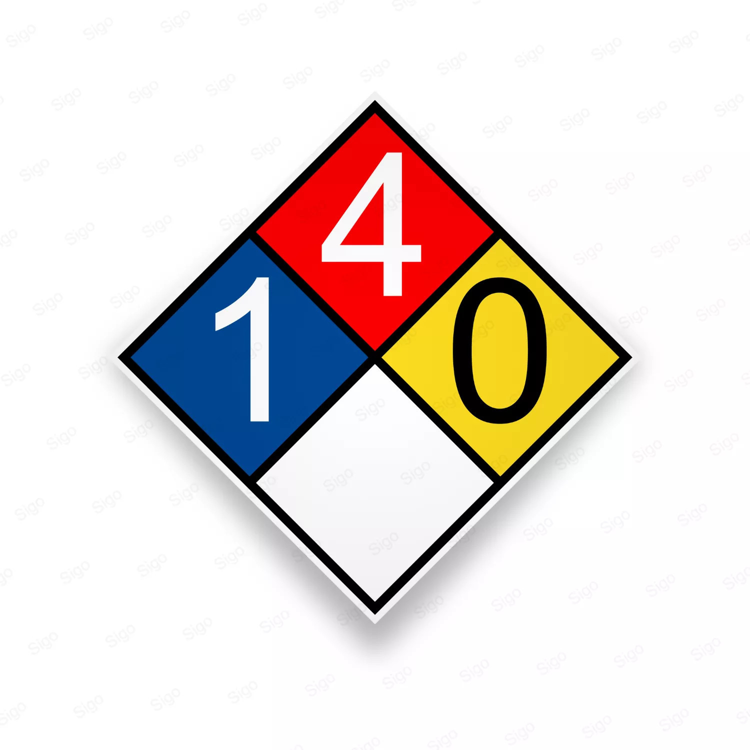 Rombo NFPA - Butano | 1 - 4 - 0