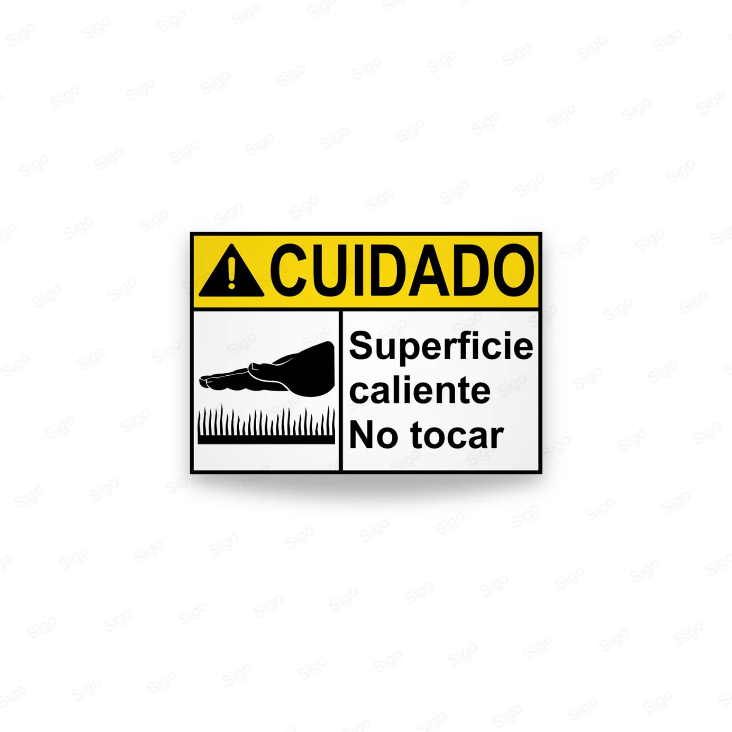 Rótulo de Cuidado - Cuidado superficie caliente no tocar | Cod. CUI-3