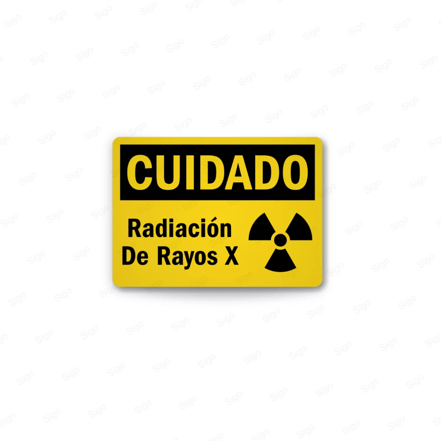 Rótulo de Cuidado - Radiación de Rayos X | Cod. CUI-5