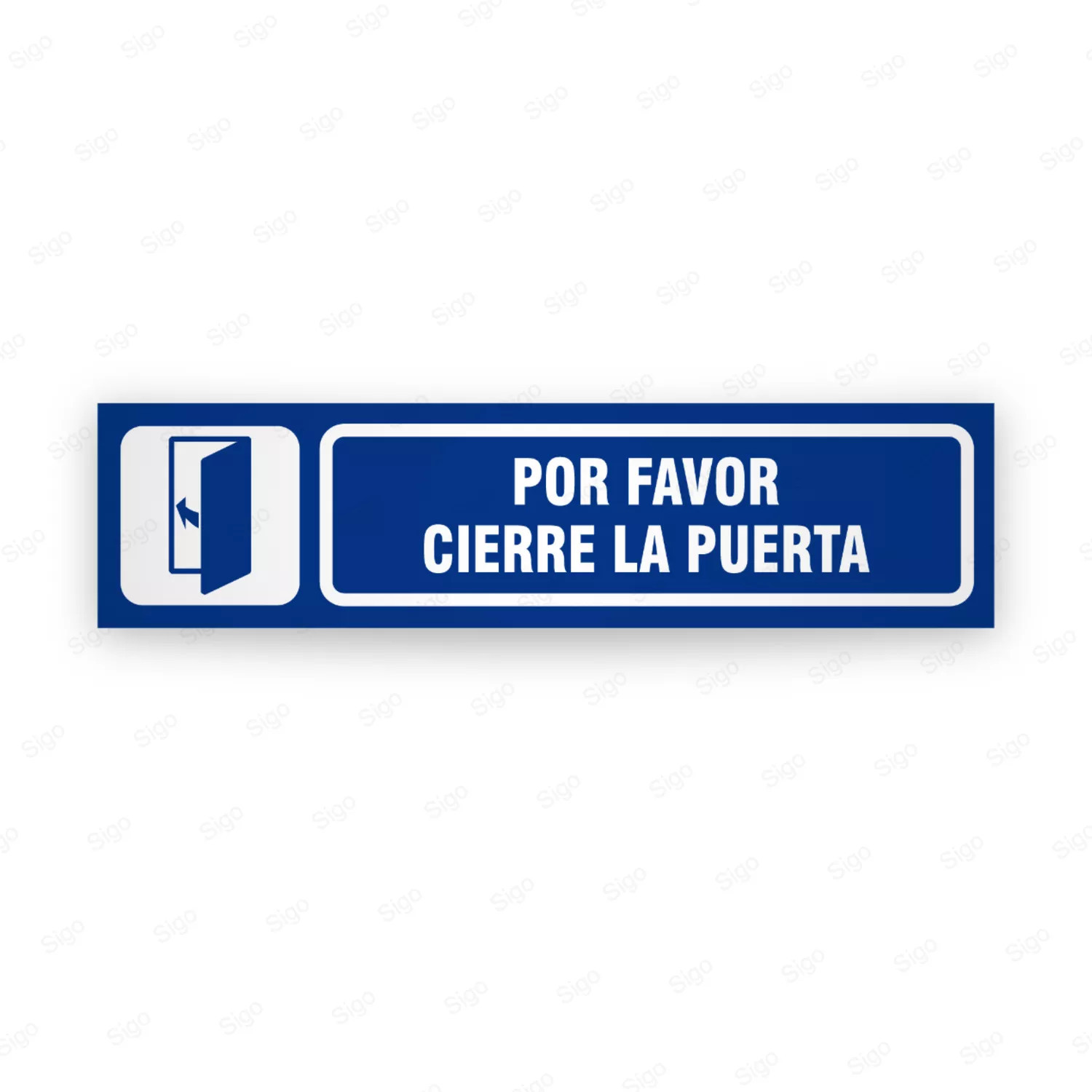Rótulo Identificación de Ambientes - Por Favor Cierre la Puerta | Cod ...