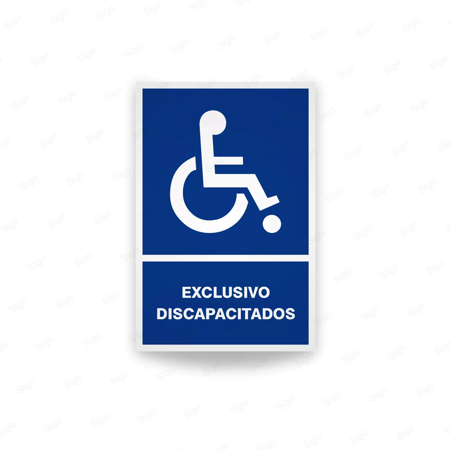 Rótulo Informativo - Exclusivo Discapacitados | Cod. SI - 03