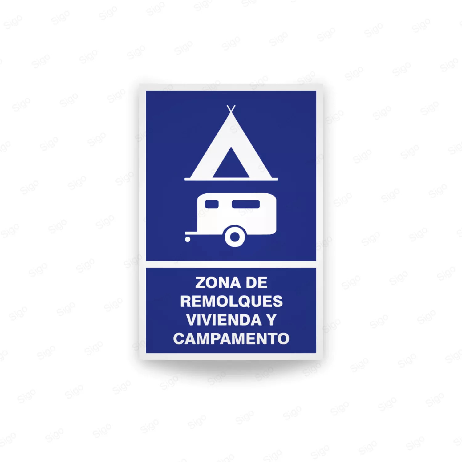 Rótulo Informativo - Zona de remolque y vivienda y campamento | Cod. SI ...