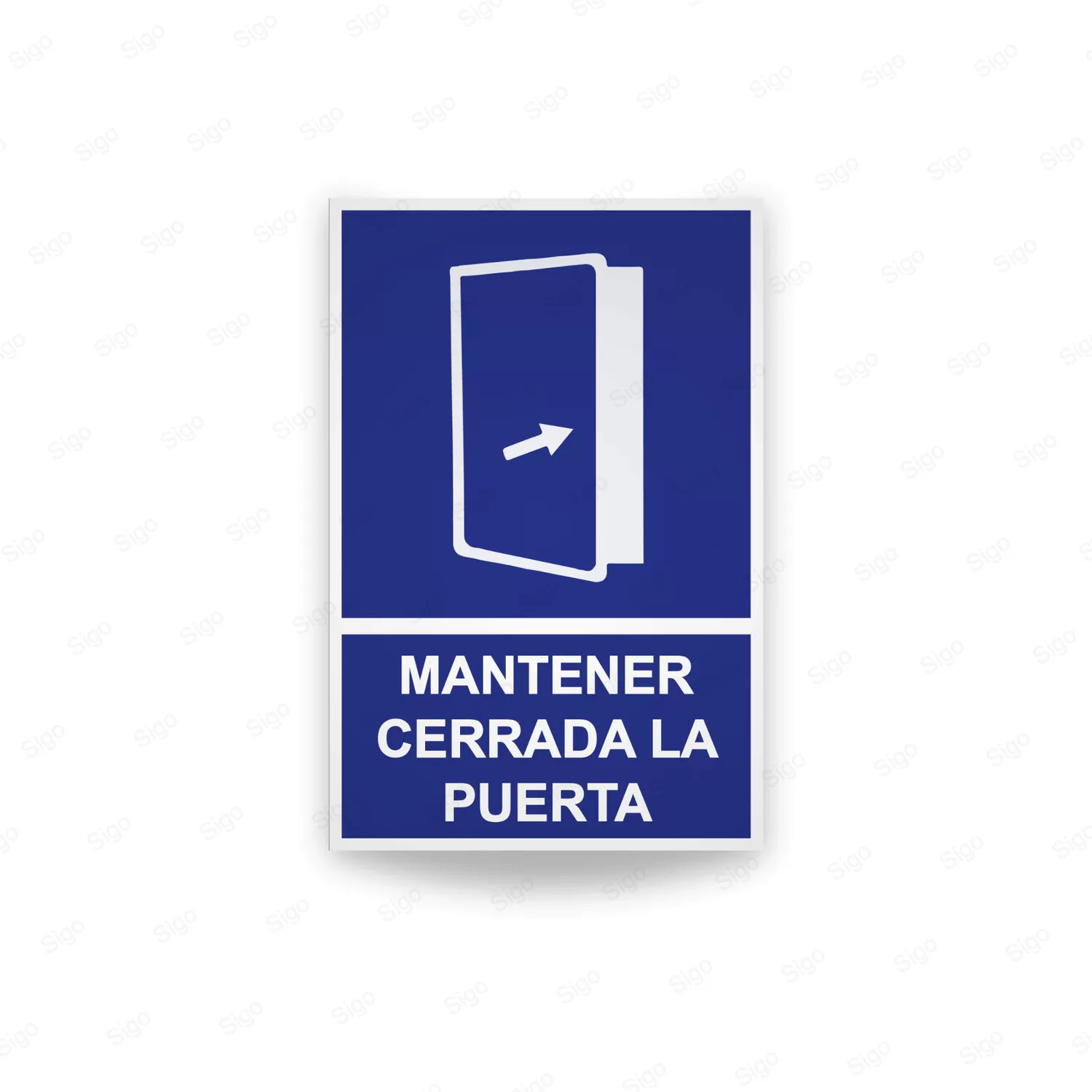 Rótulo Informativo - Mantener Cerrada la Puerta | Cod. SI - 66
