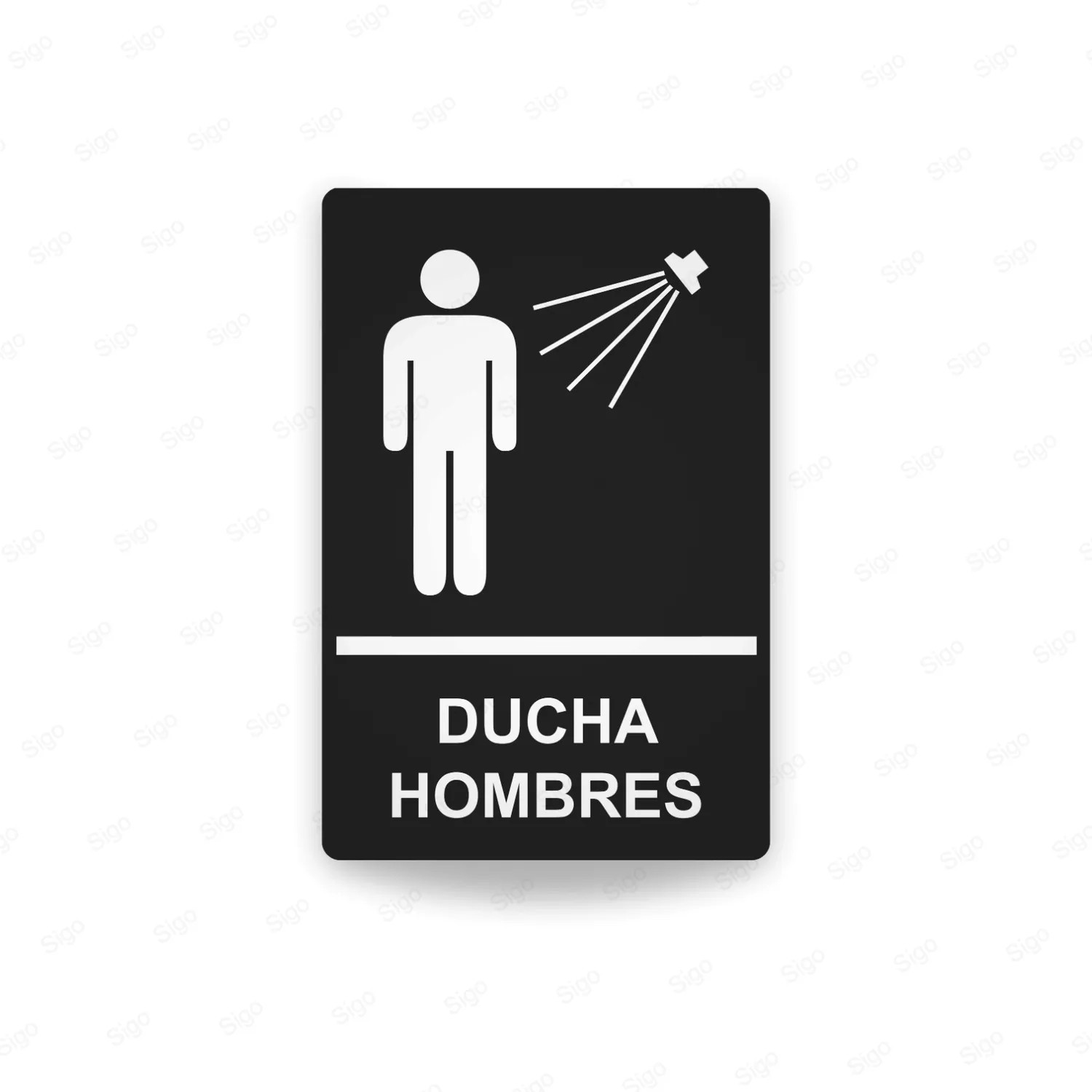 Rótulos Baños - Ducha Hombres | Cod. SA - 42