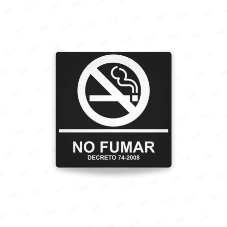 Rótulos Baños - No Fumar Decreto | Cod. SA - 94