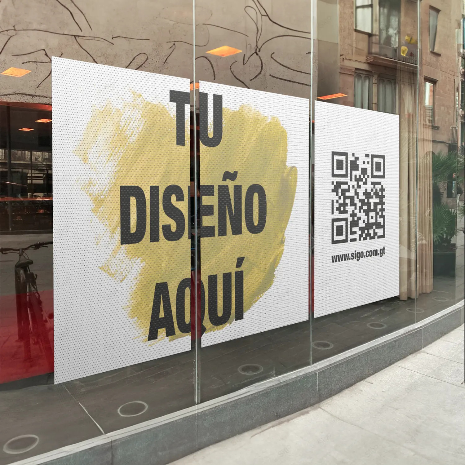 ‣Servicio Impresión Viniles Mesh para Vidrio | Sigo