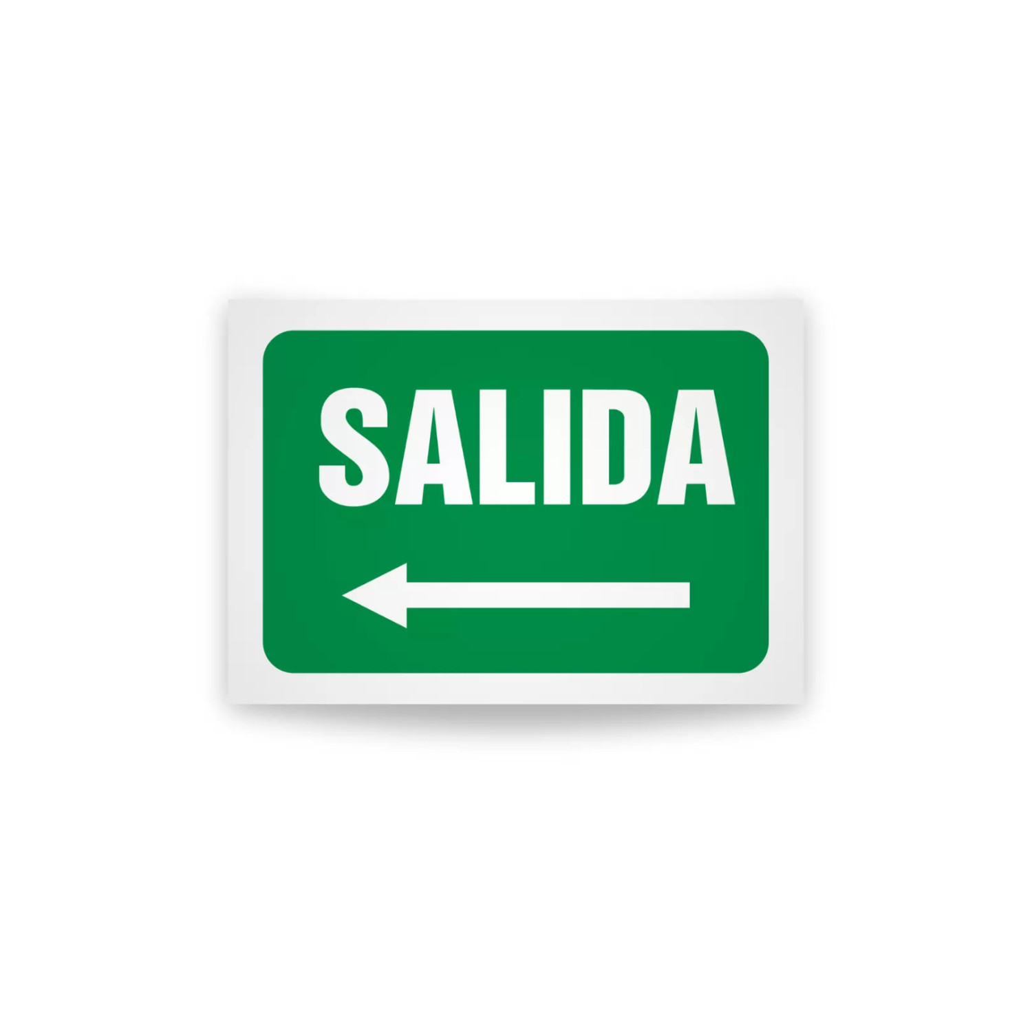 Rotulo de ruta de evacuacion - Salida flecha izquierda| Cod. EV-943