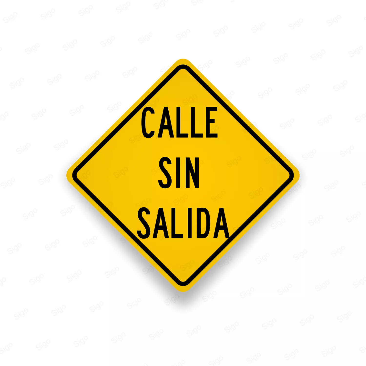 Rótulo Vial Advertencia - Calle Sin Salida | Sigo