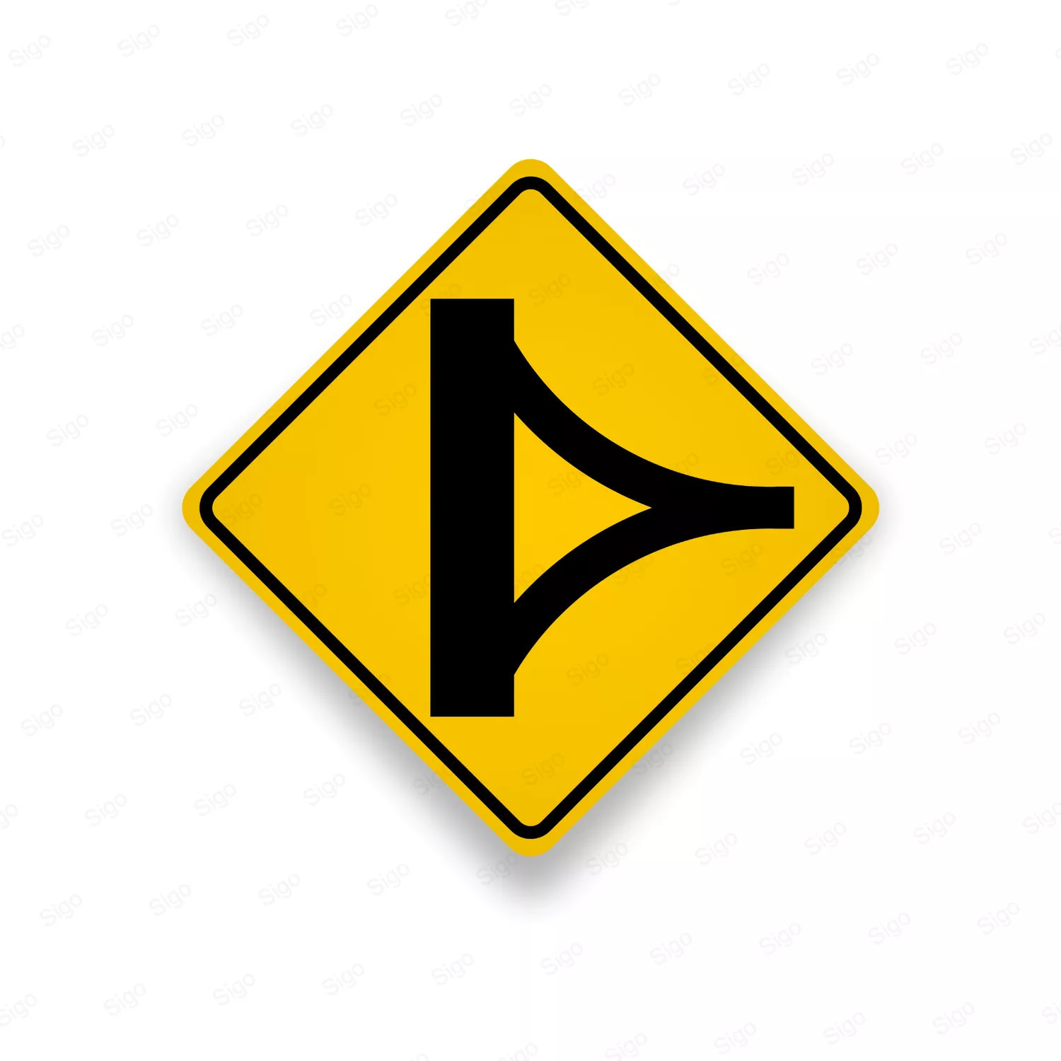 Rótulo Vial Advertencia - Intersección en Delta Derecha | Cod. SP-18