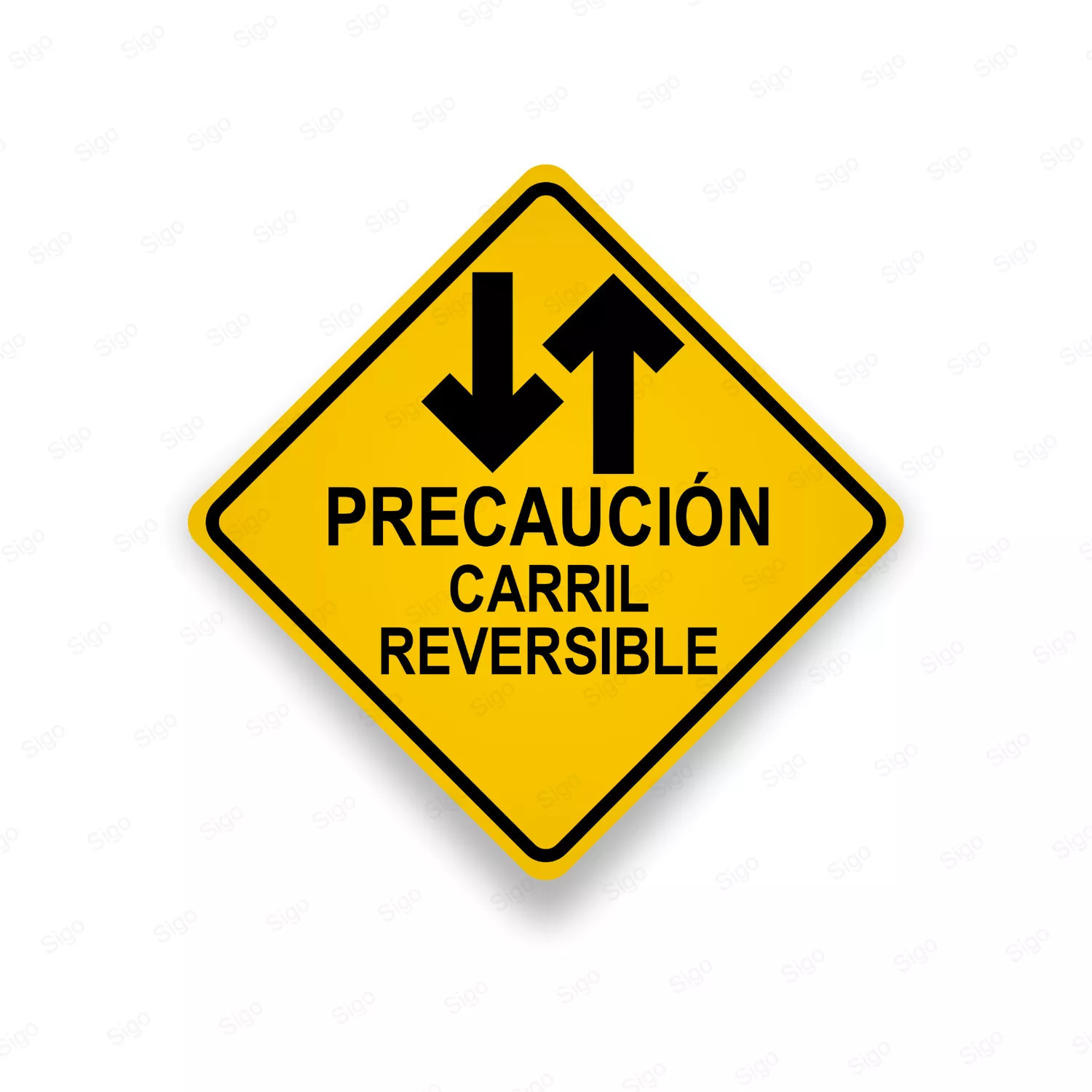 Rótulo Vial Advertencia - Carril Reversible | Cod. SP - 18.1 | Sigo