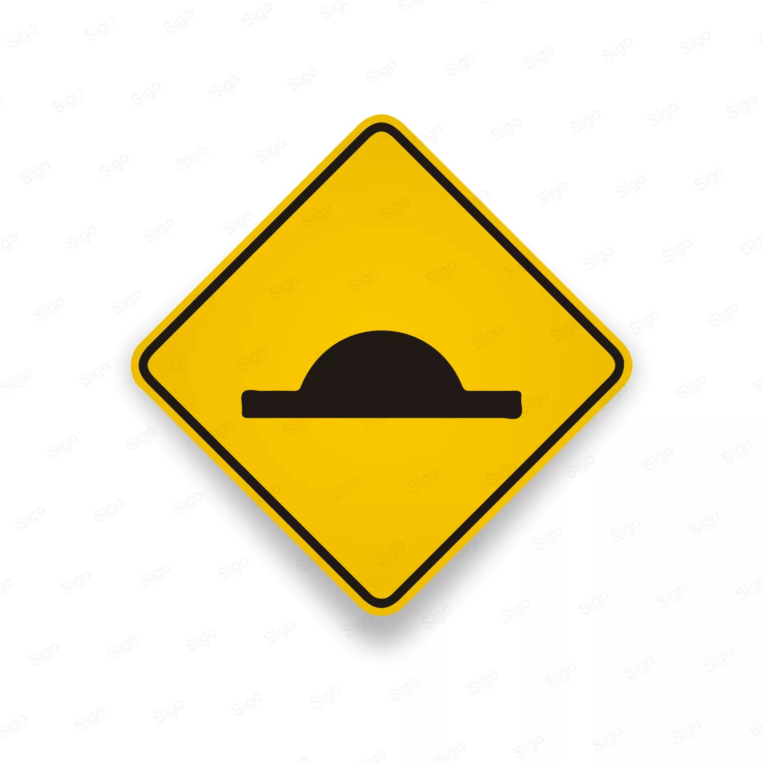 Rótulo Vial Advertencia - Tumulo / Tope | Tumulos - 03 | Sigo