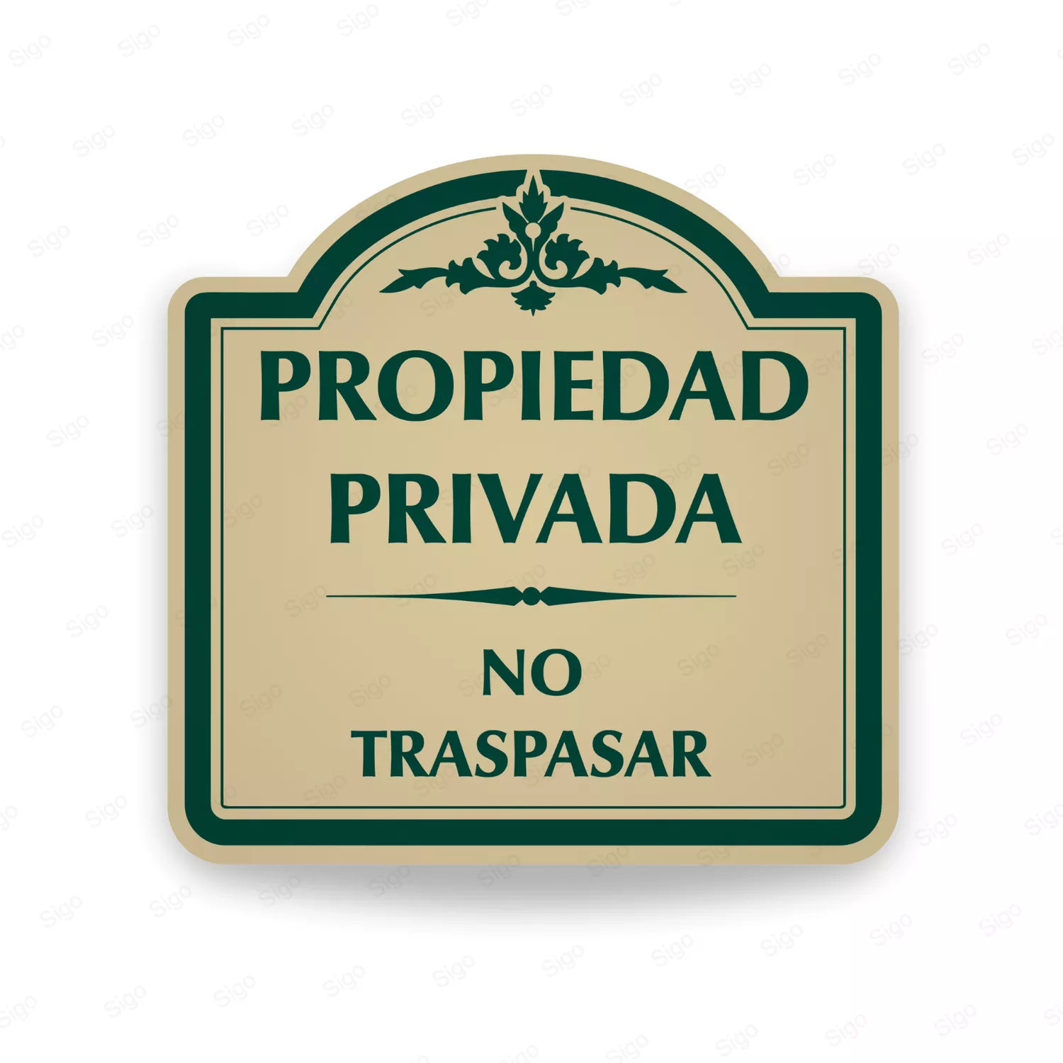 Rótulo Vial Residencial - Propiedad Privada, No Traspasar