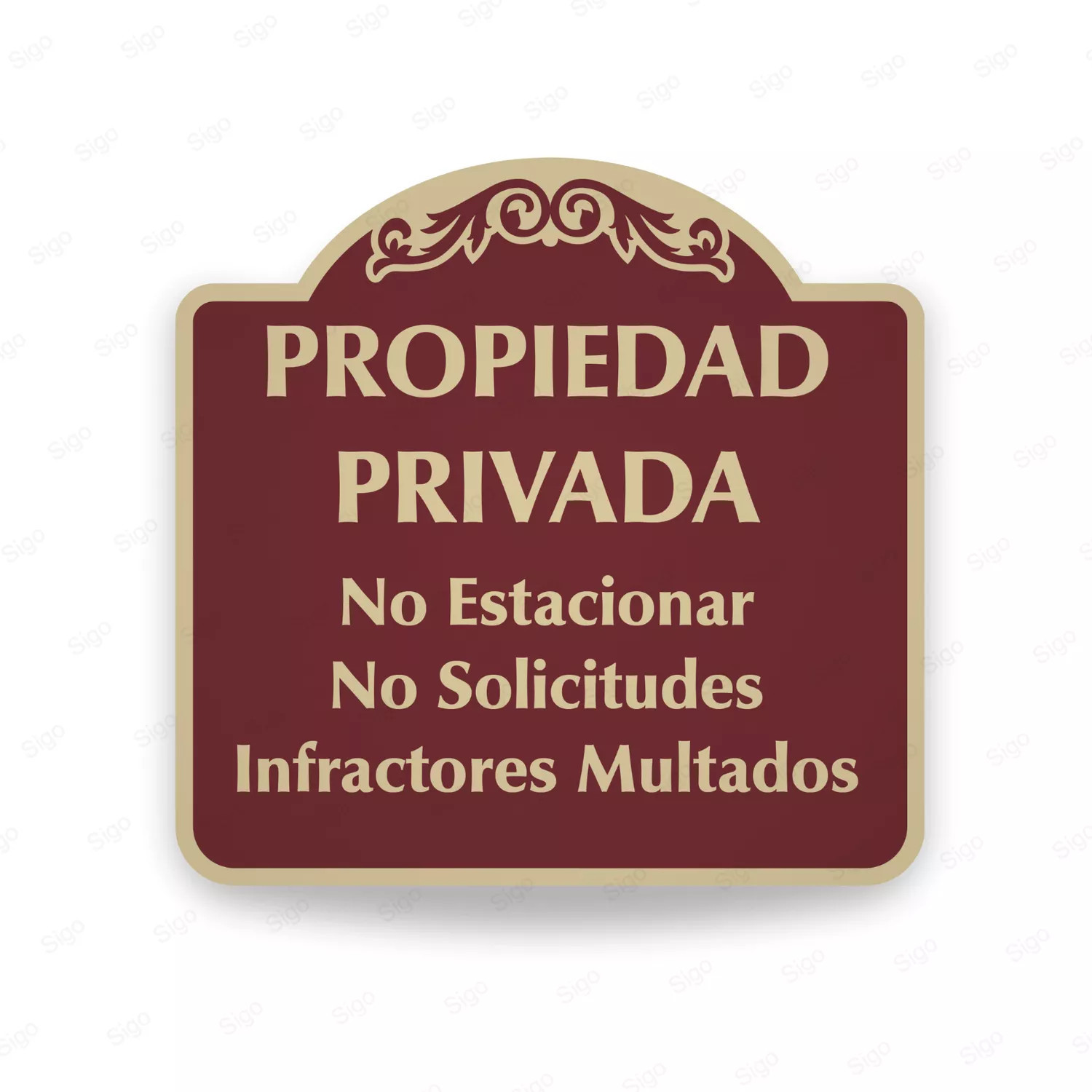 Rótulo Vial Residencial - Propiedad Privada No Estacionar No ...