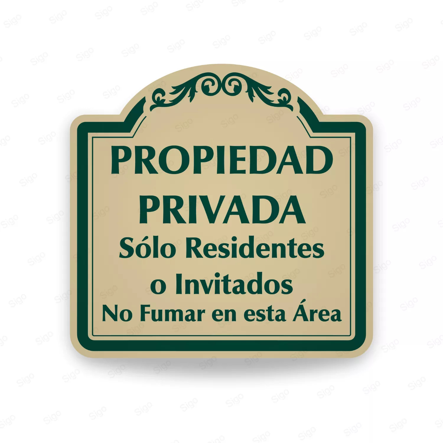 Rótulo Vial Residencial - Propiedad Privada Sólo Residentes o Invitados ...