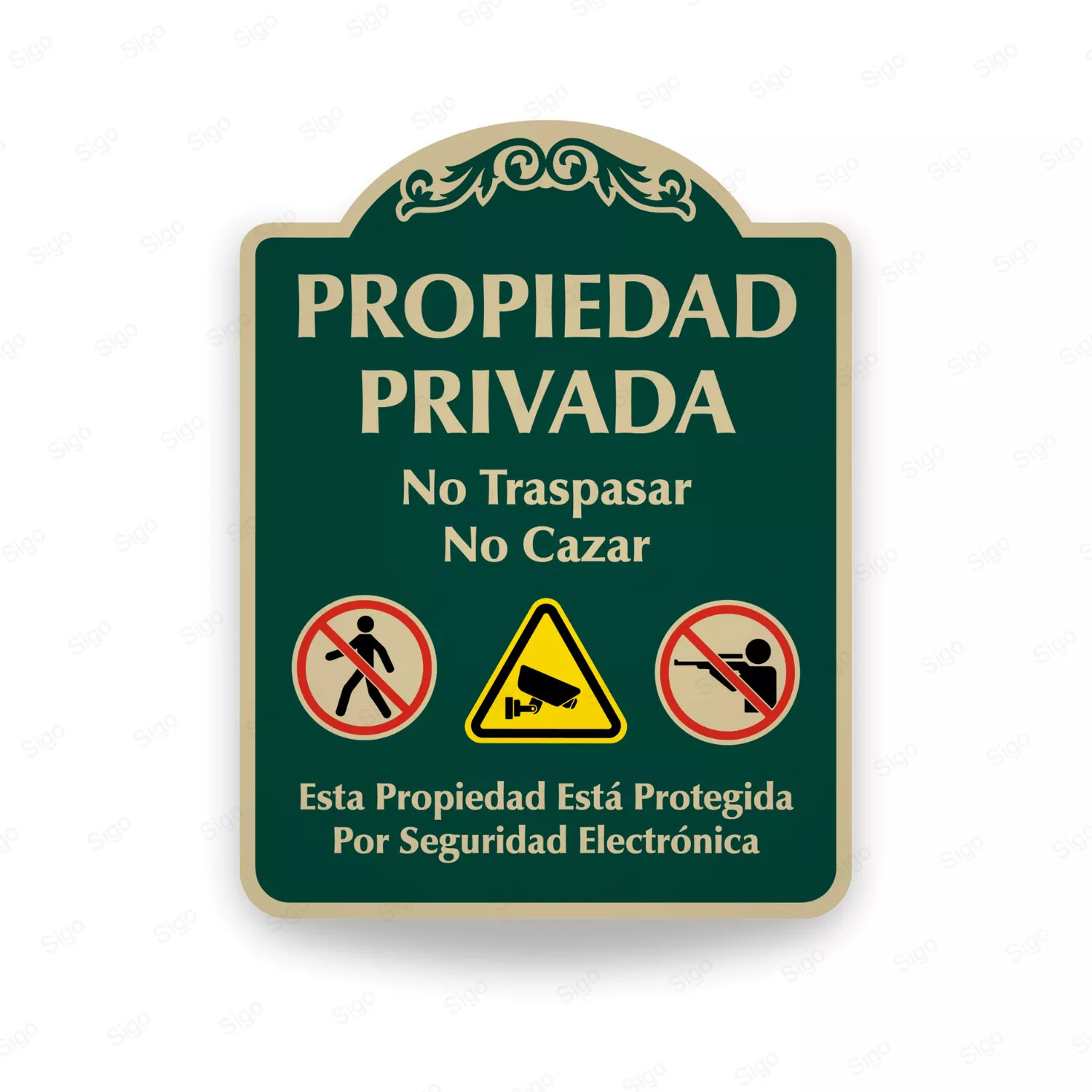 Rótulo Vial Residencial - Propiedad Privada No Traspasar, No Cazar Esta ...