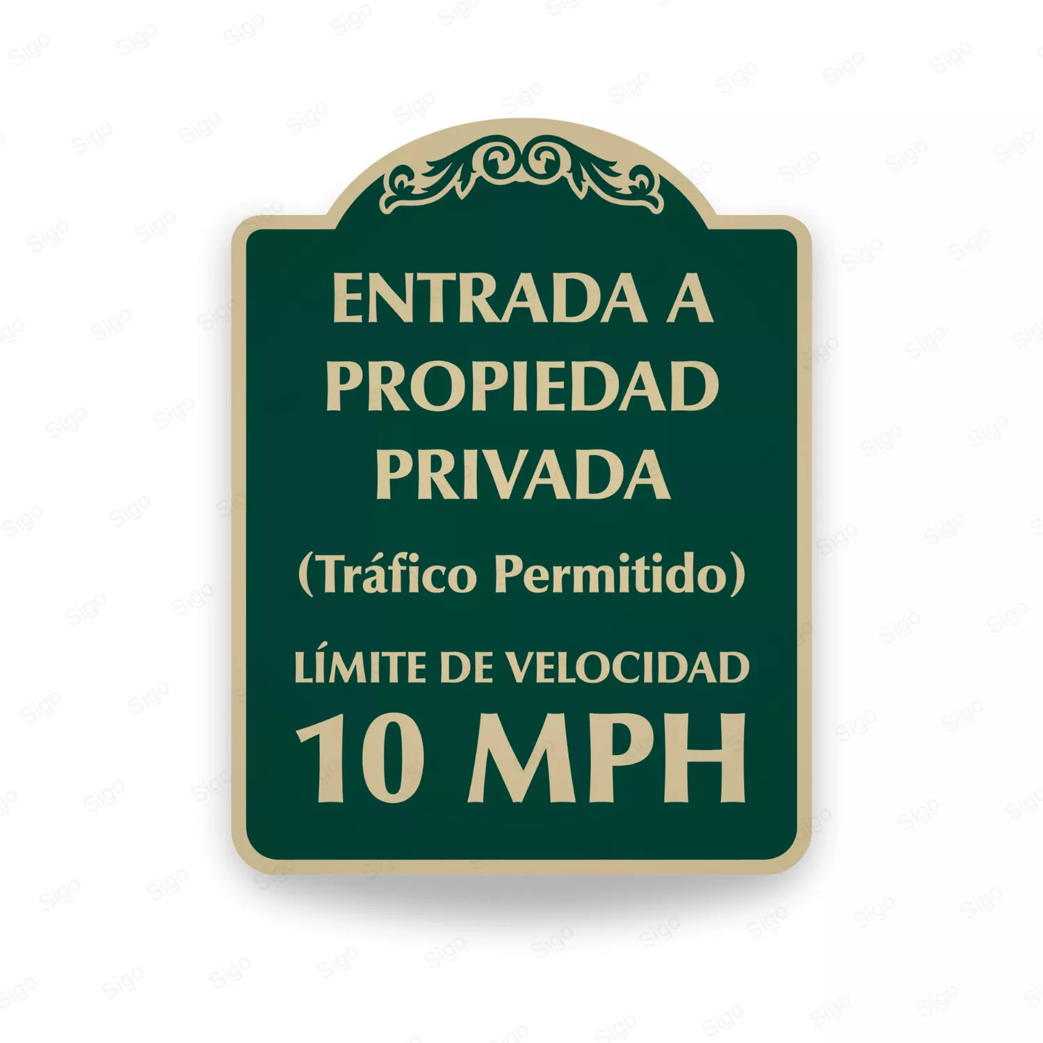Rótulo Vial Residencial - Entrada a Propiedad Privada (Tráfico ...