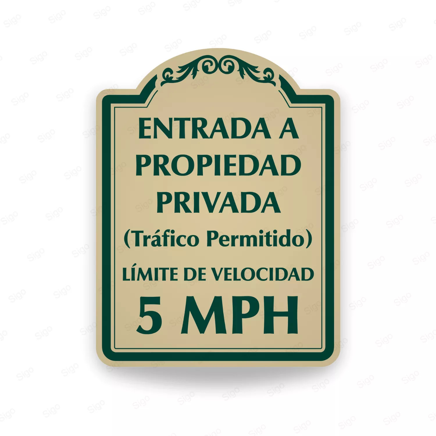 Rótulo Vial Residencial - Entrada a Propiedad Privada (Tráfico ...