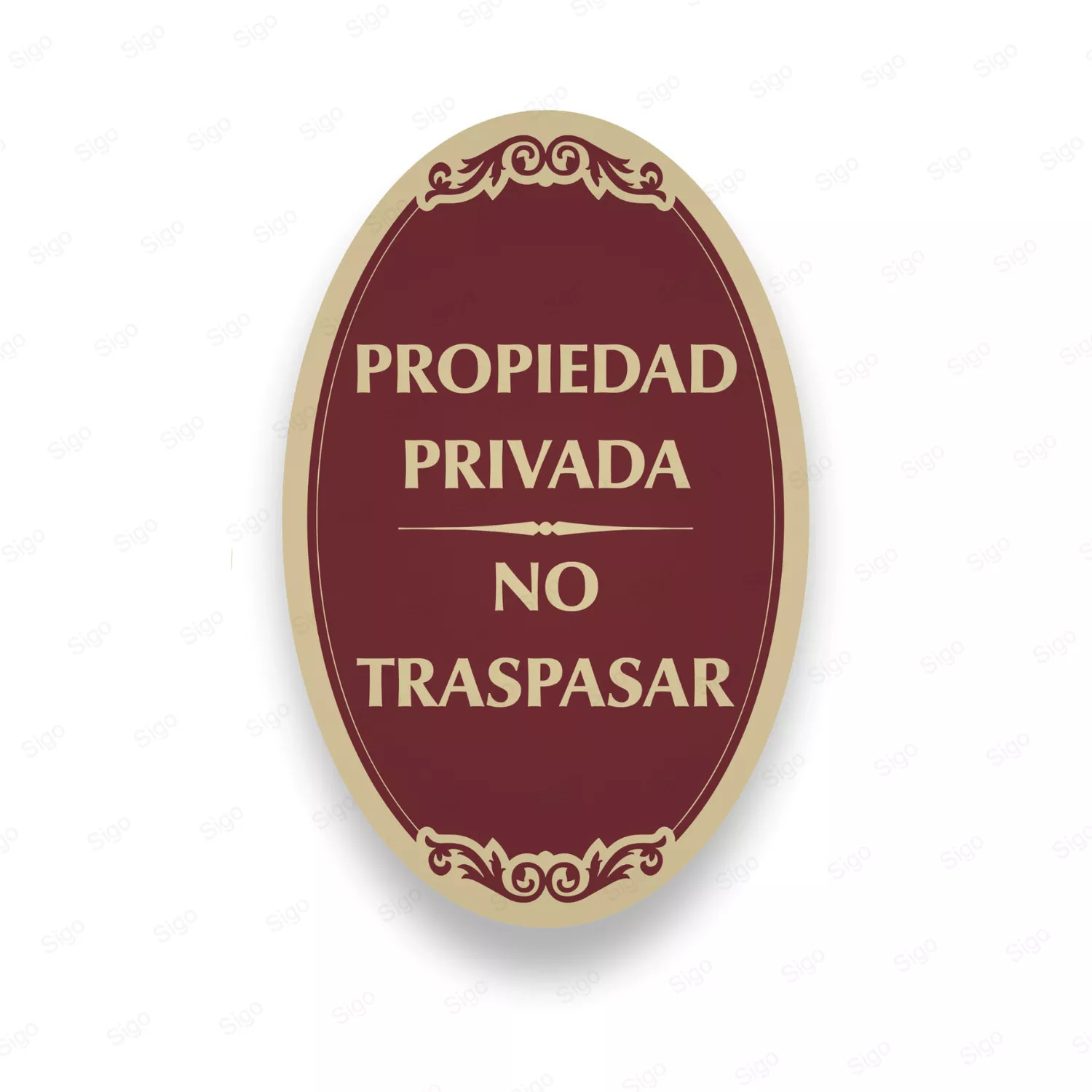 Rótulo Vial Residencial - Propiedad Privada No Traspasar