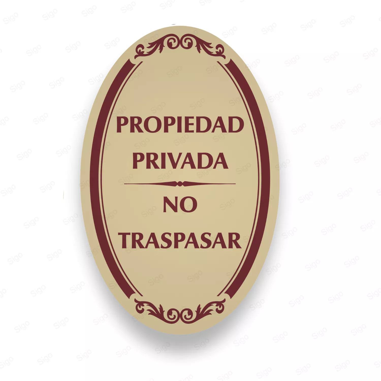 Rótulo Vial Residencial - Propiedad Privada No Traspasar