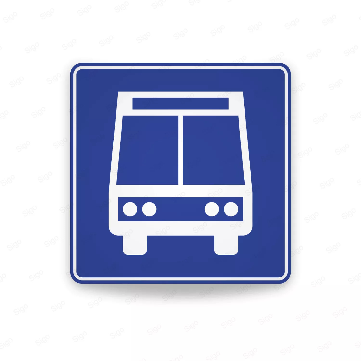 Rótulo Vial De Servicio - Parada De Autobus | Cod. SIS - 19 | Sigo