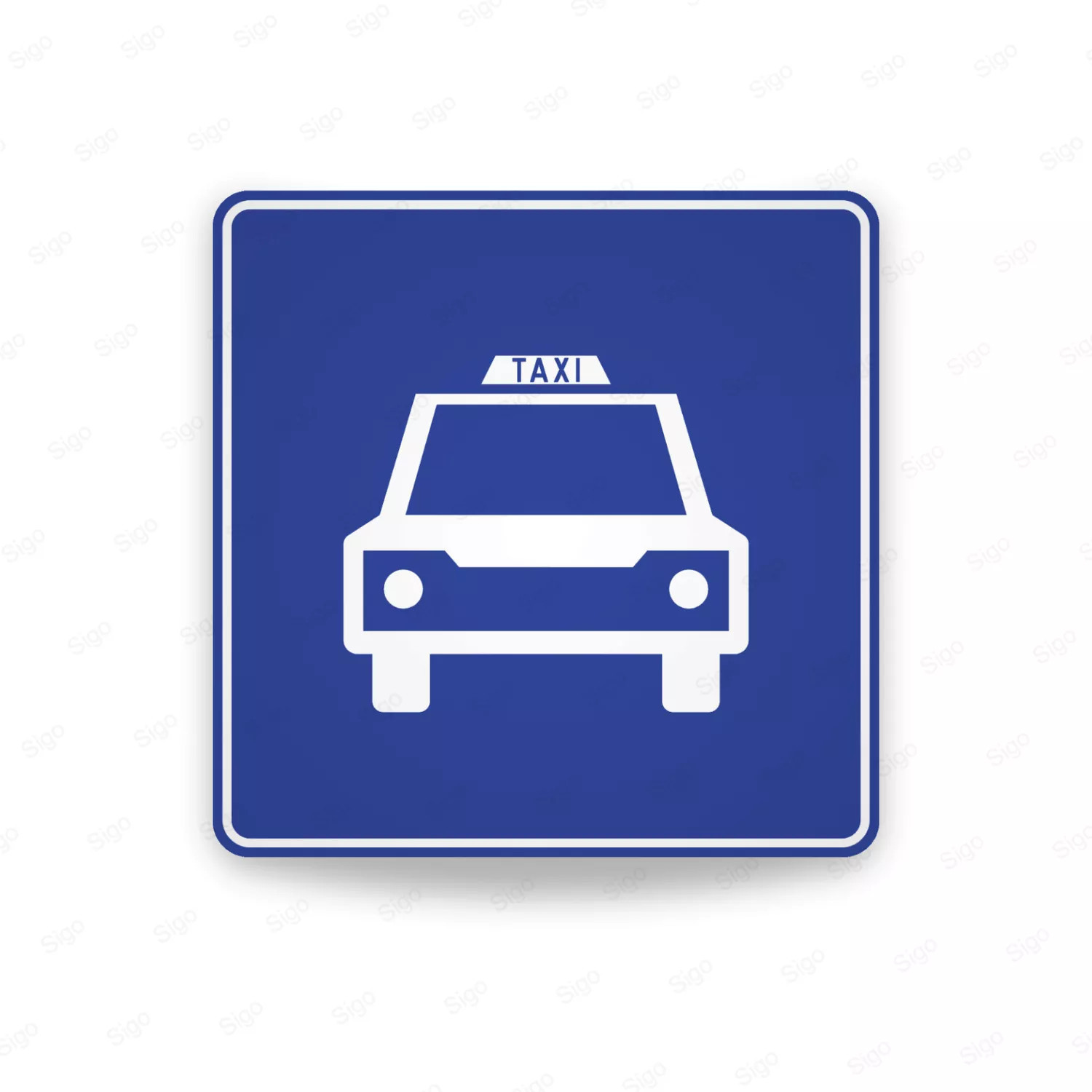 Rótulo Vial De Servicio - Parada Taxis | Cod. SIS - 24 | Sigo