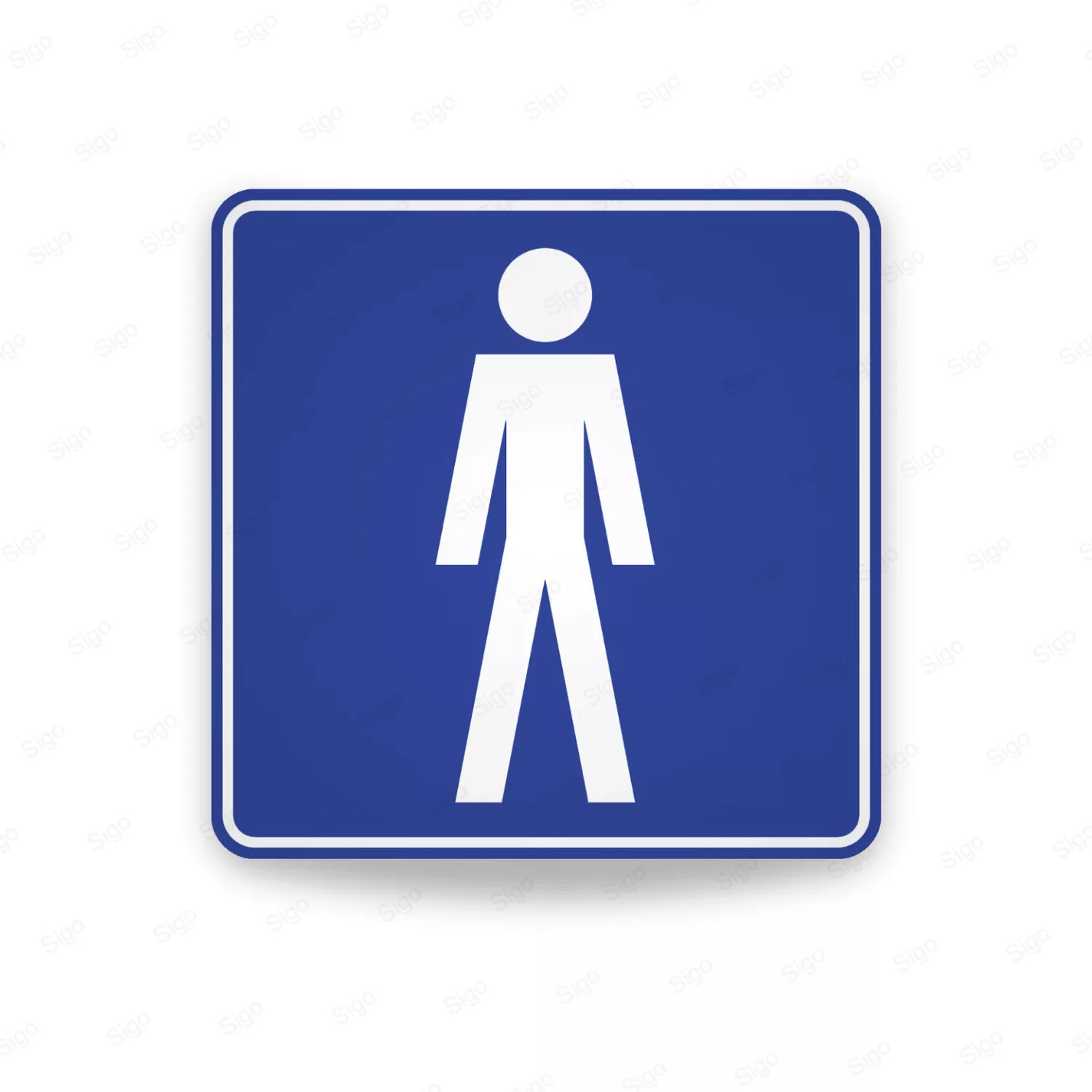 Rótulo Vial De Servicio - Sanitario De Hombres | Cod. SIS-56