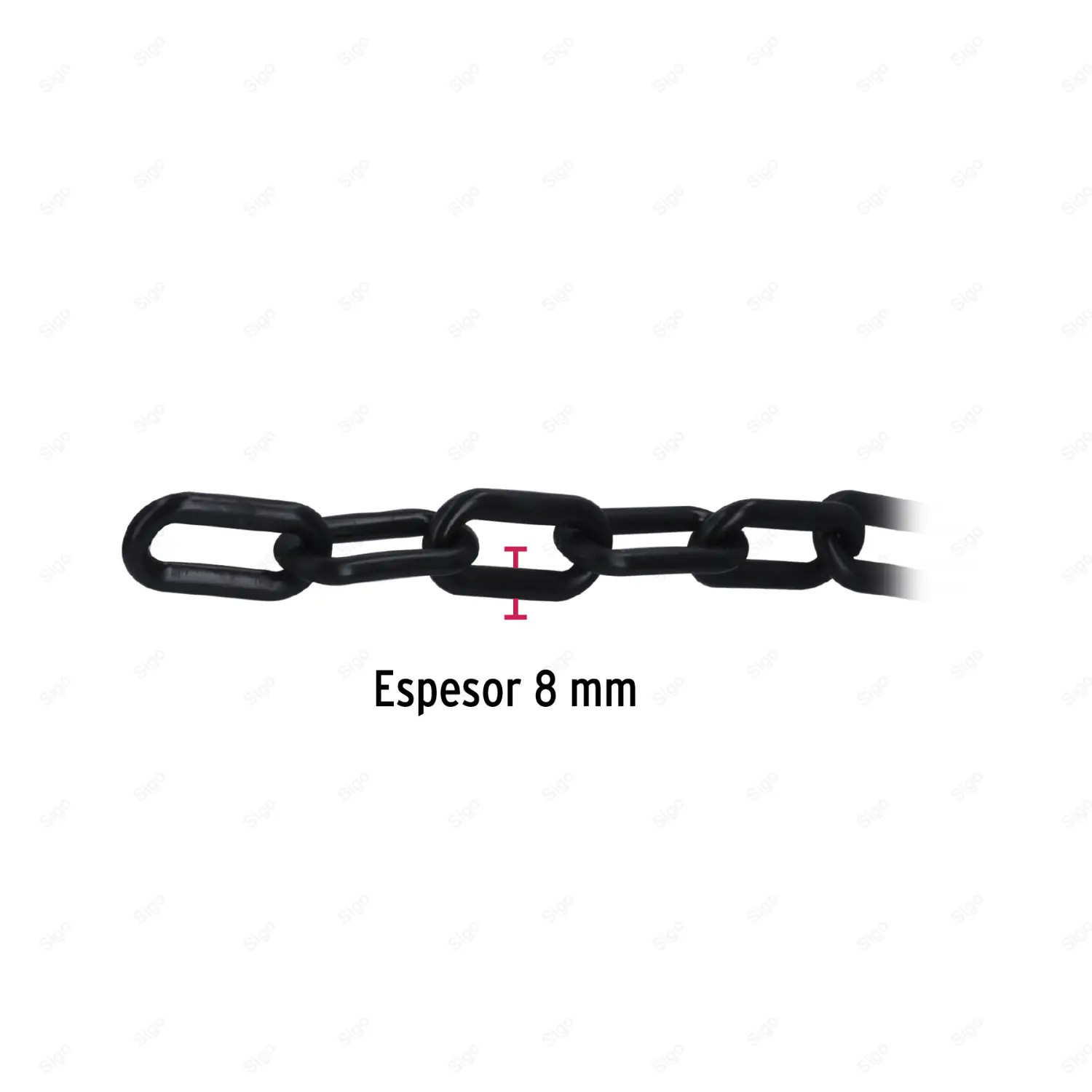 ︎ Cadena de Plástico de 8 mm x 25mt (Negro)| FIERO