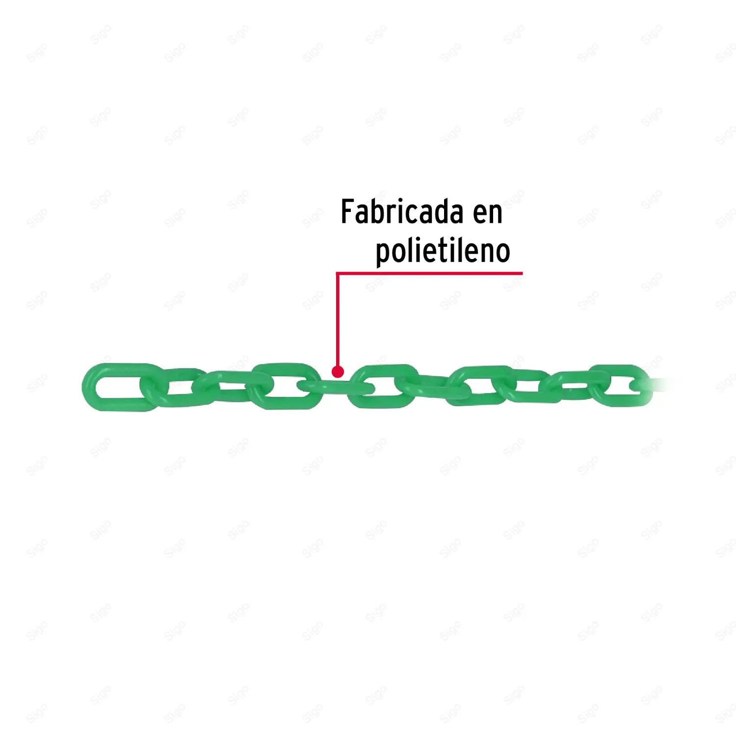 Cadena de Plástico de 3 mm (Verde) | FIERO