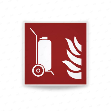Rotulos Incendio - Extintor movil | Cod. F009 ISO 7010