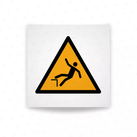 Rotulo Advertencia - Aviso de peligro de caída | Cod. W008 ISO 7010