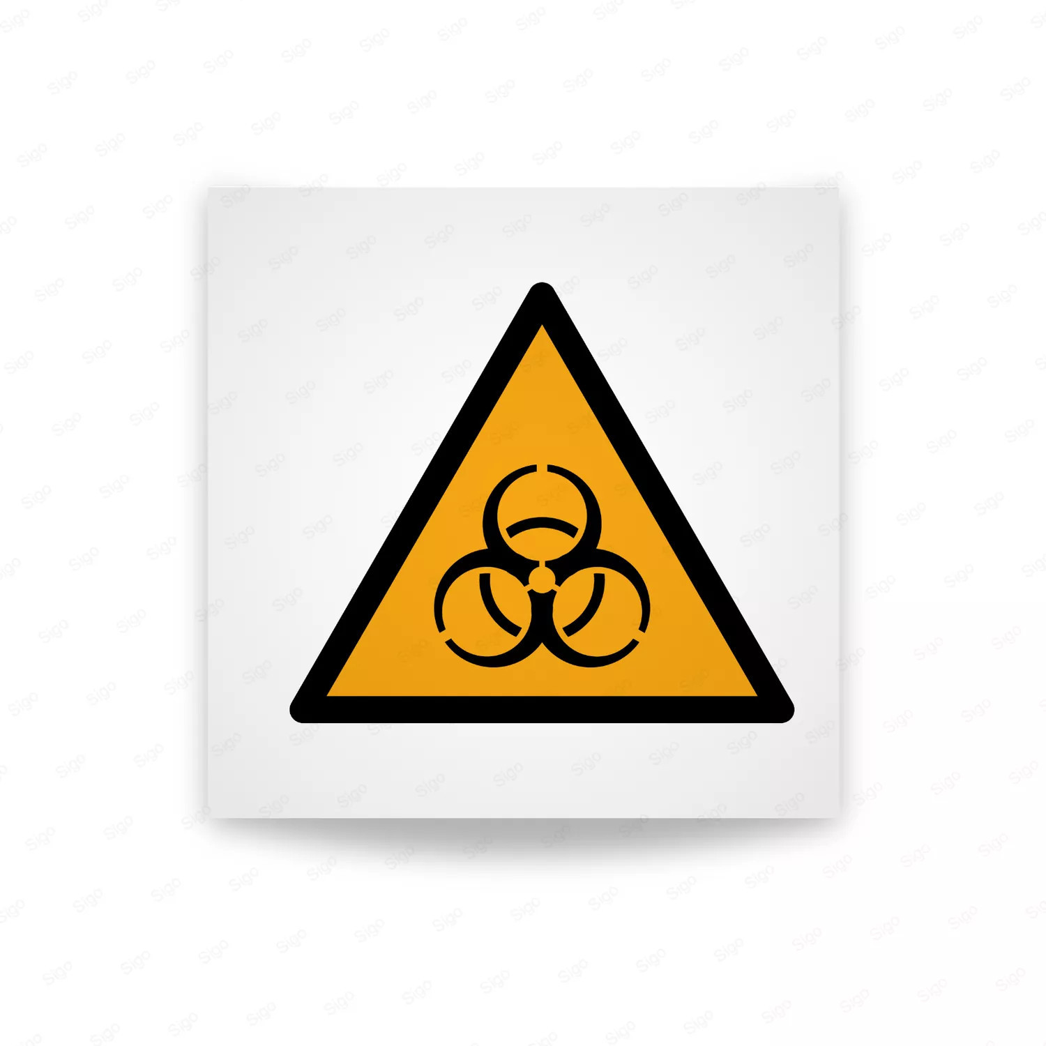 Rotulo Advertencia - Advertencia de riesgo biológico | Cod. W009 ISO 7010