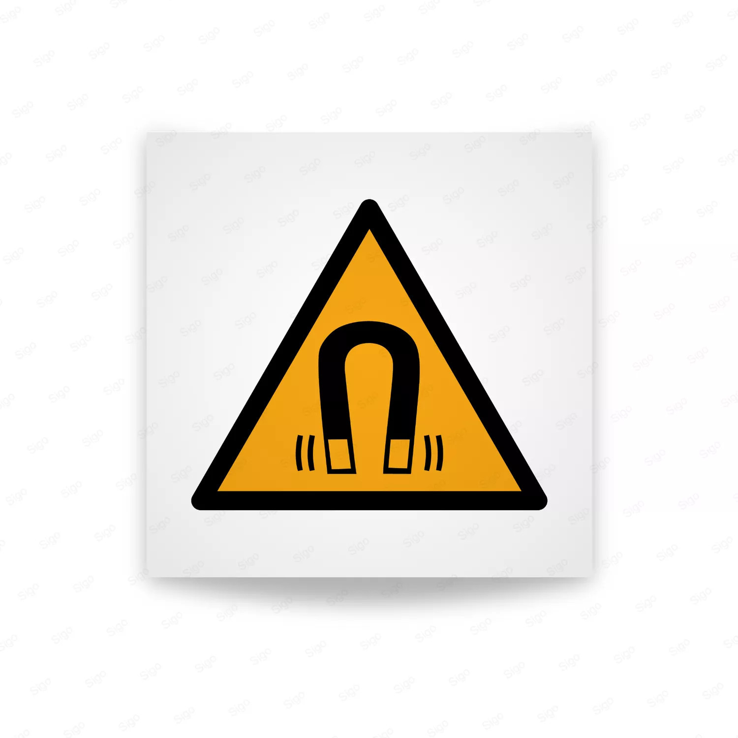 Rotulo Advertencia - Advertencia de campo magnético | Cod. W006 ISO 7010